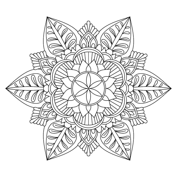 6-point Mandala SVG and PNG File for Cricut KDP | Etsy