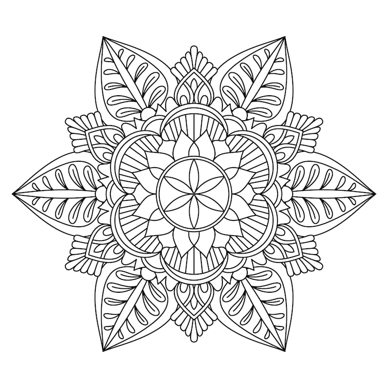 6-point Mandala SVG and PNG File for Cricut, KDP, Print-on-demand - Etsy