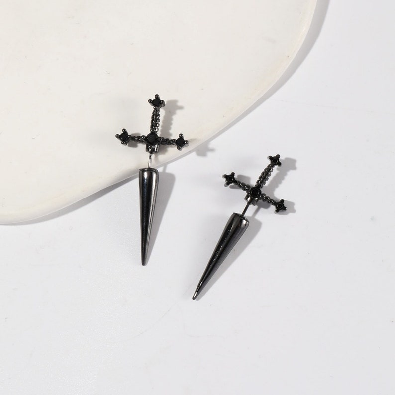 Sword Medieval Knight Goth Drop Earring Grunge Aesthetic Emo - Etsy