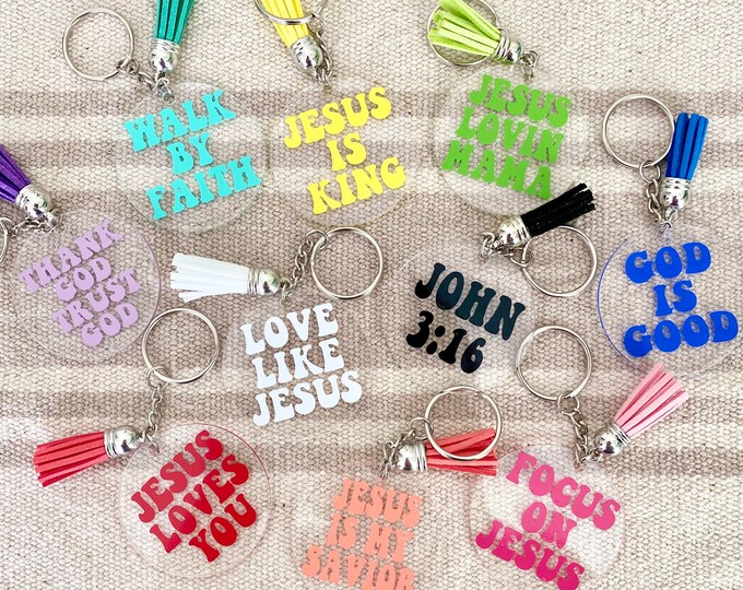 Love Like Jesus Keychain/ Jesus Loves You/ Scripture Keychain ...