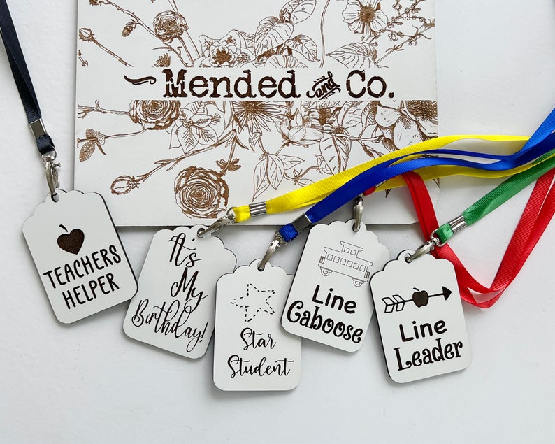 Classroom Lanyards SVG File Instant Download for Glowforge Laser ...