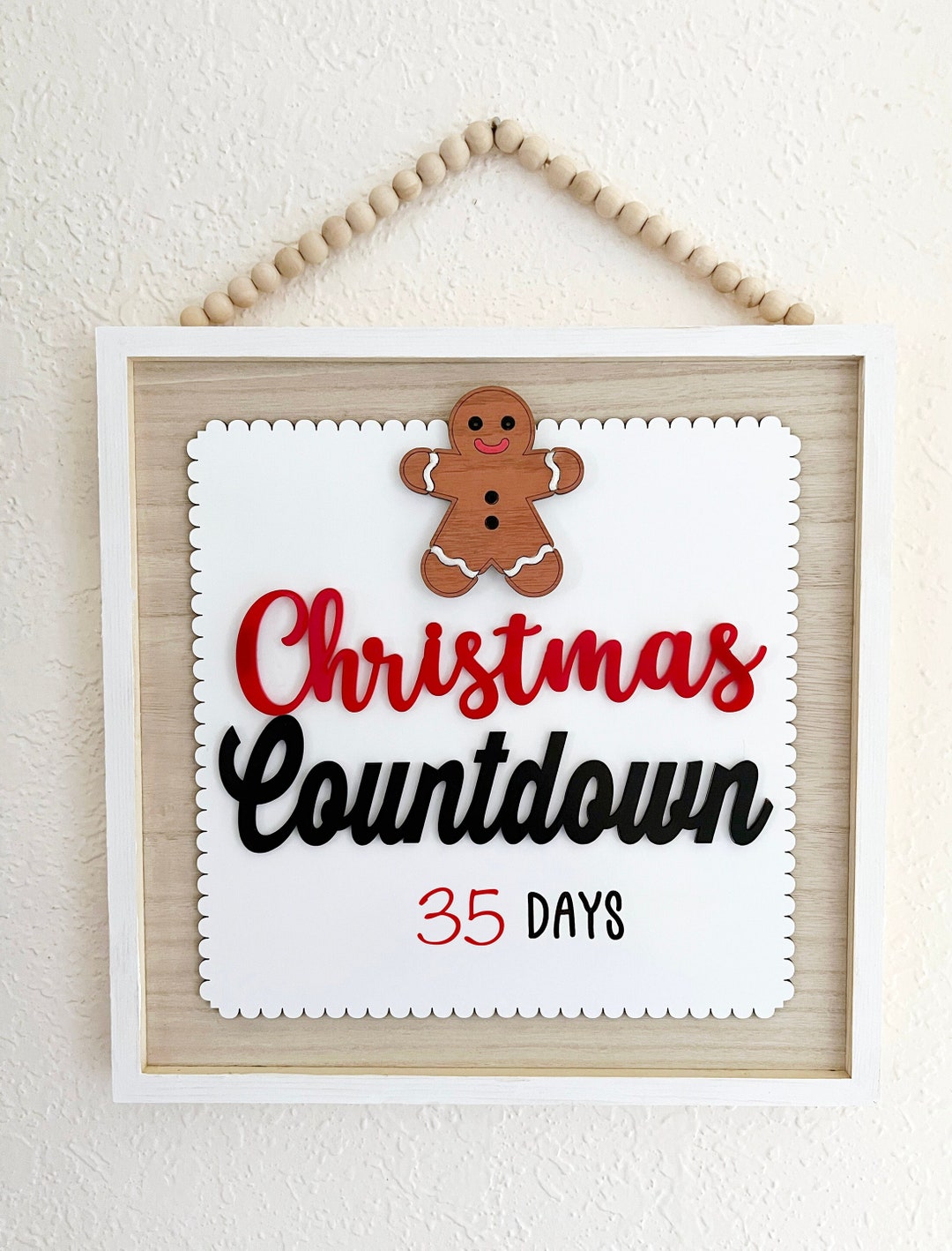 Christmas Countdown Board SVG | Gingerbread Sign | Dry Erase Holiday ...