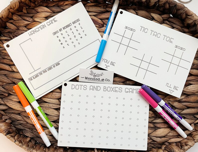 Classroom Games SVG | Travel Games | Hangman, Tic Tac Toe & Dots Game ...