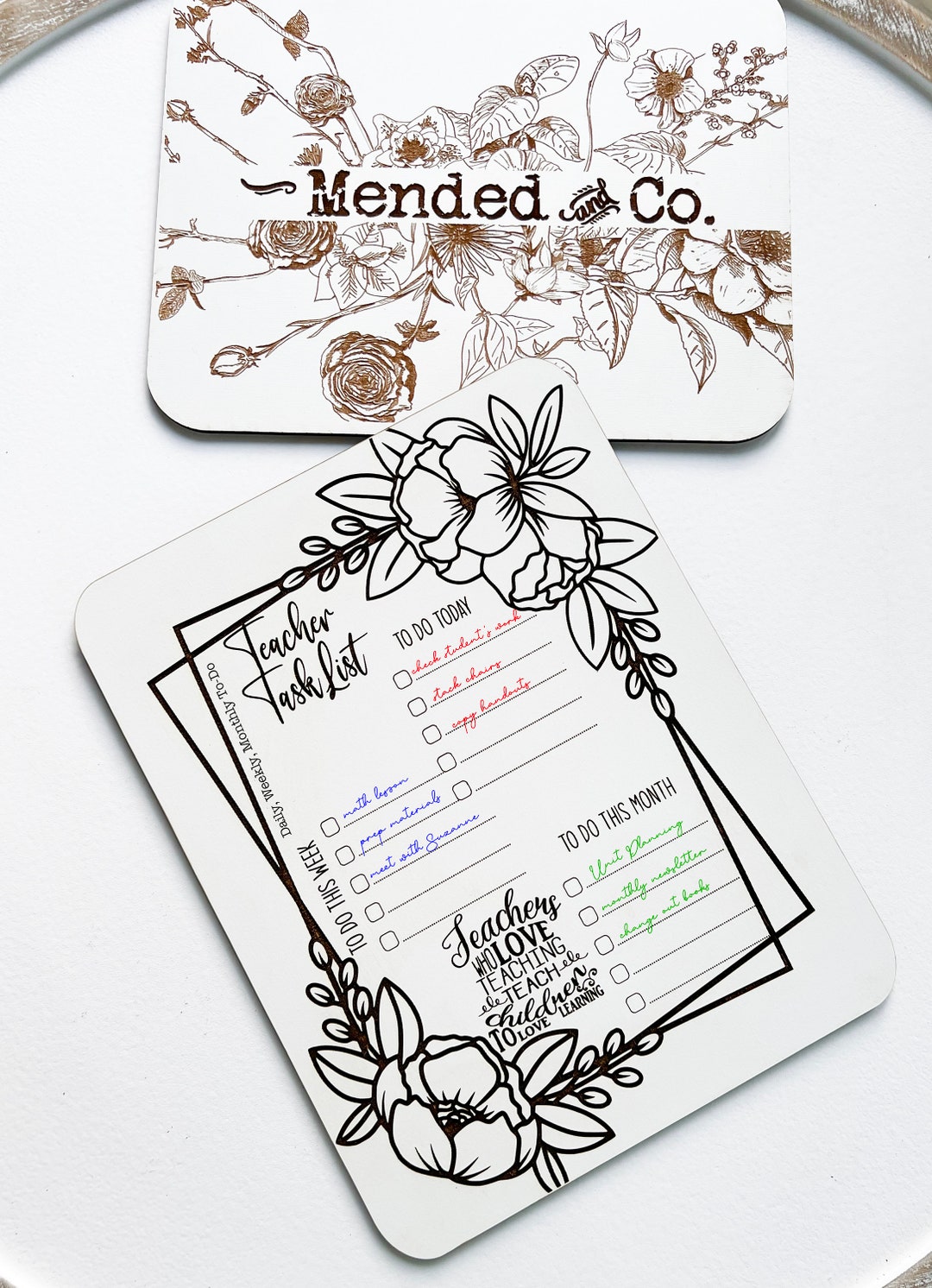 Teacher Task List - Daily Weekly Monthly to Do White Board SVG File ...