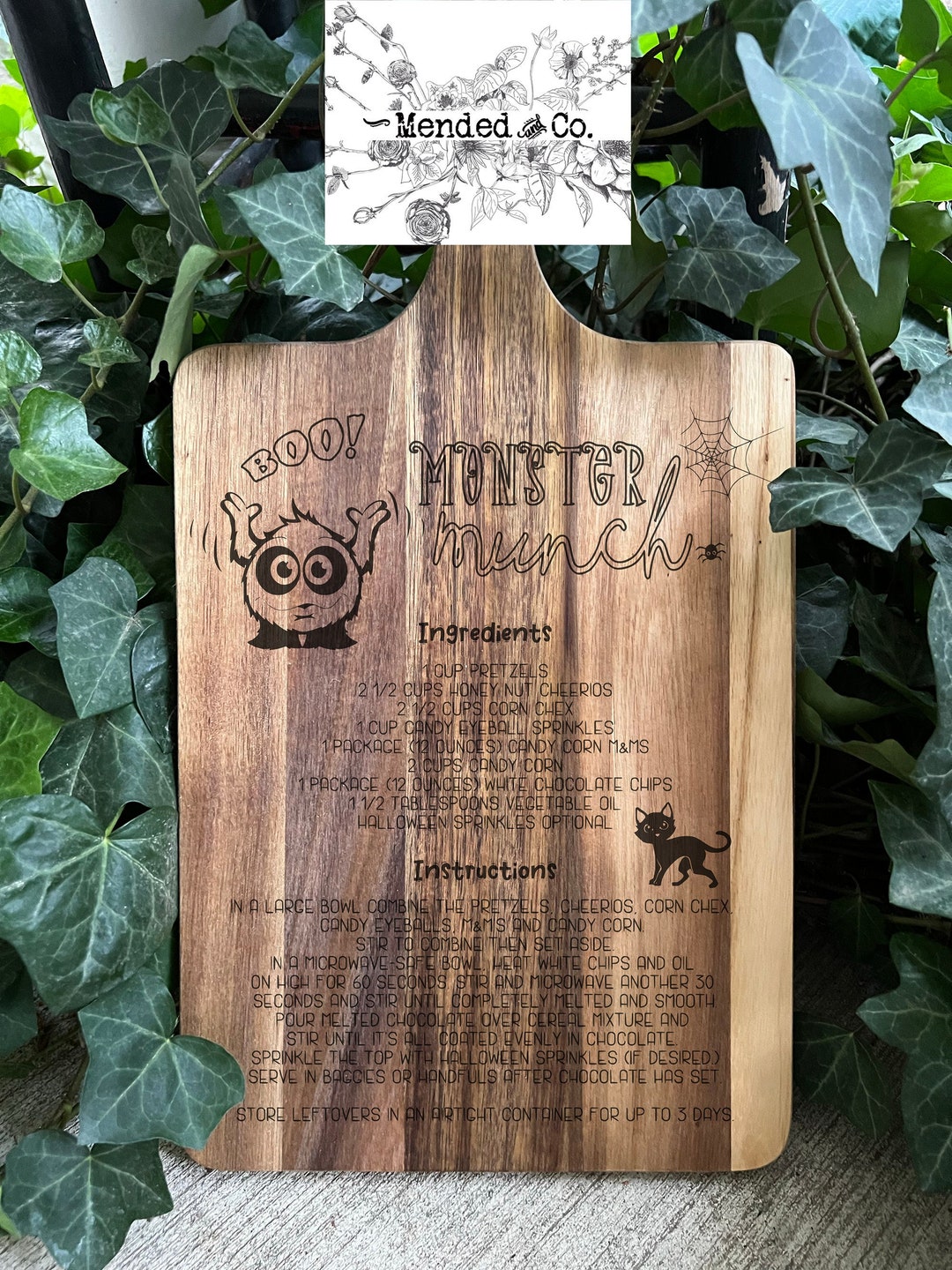 Monster Munch Recipe SVG | Halloween Glowforge Engraving File | Cutting ...