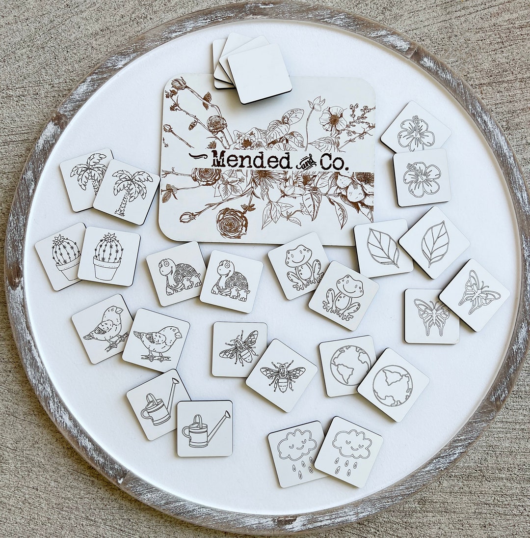 Memory Match Game SVG File for Glowforge - Classroom - Teacher - Early ...