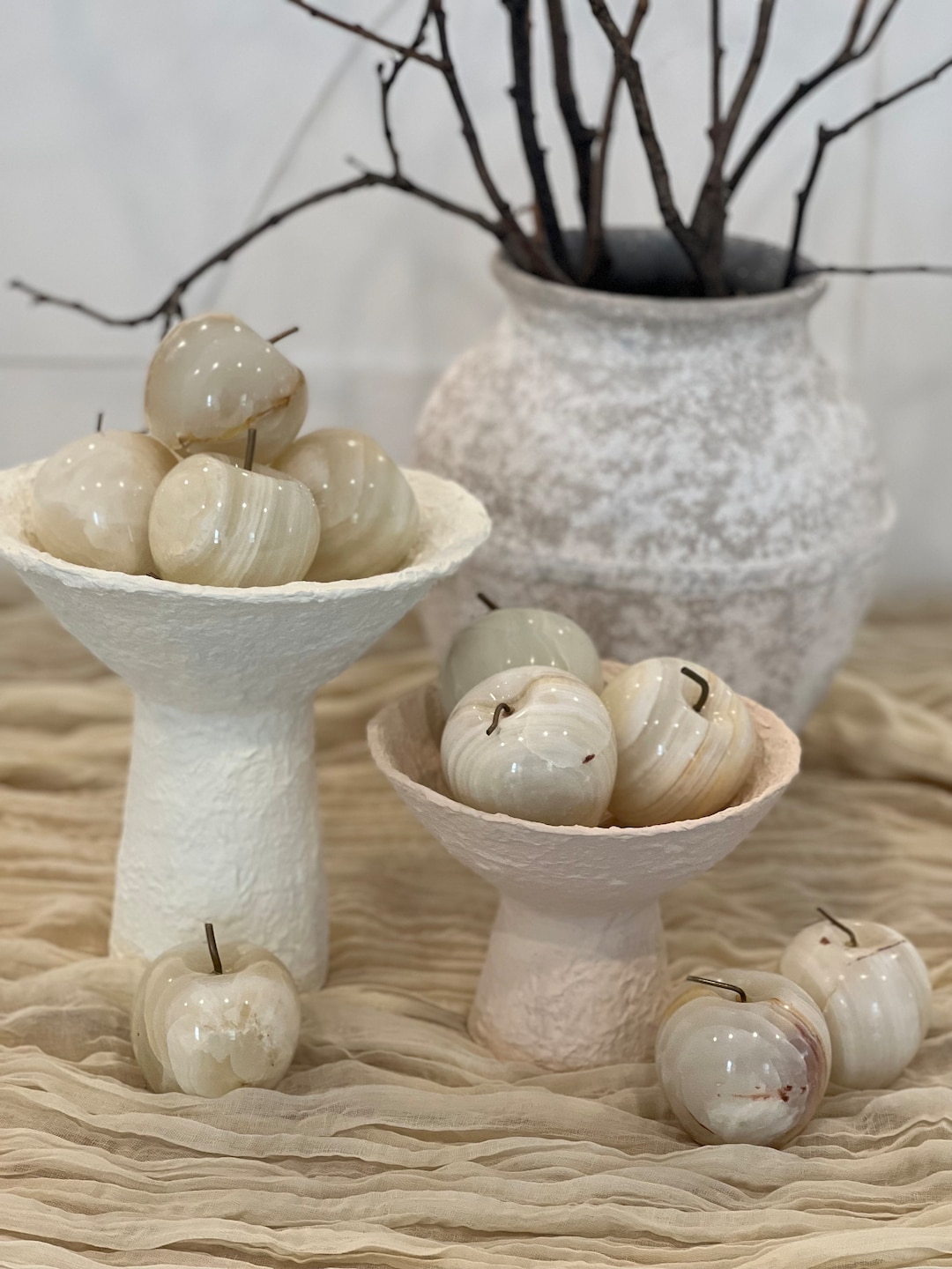 Stone Apple, Vintage Marbled Onyx Apple, Natural Onyx Apple , Fruit ...