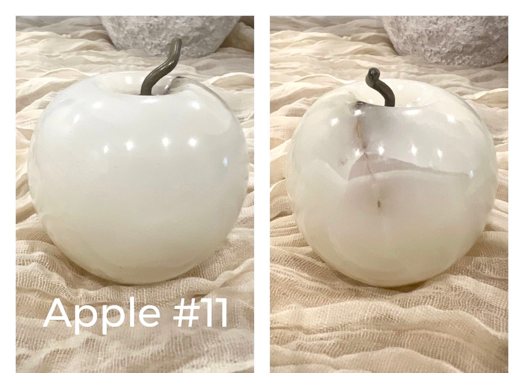 Stone Apple, Vintage Marbled Onyx Apple, Natural Onyx Apple , Fruit ...