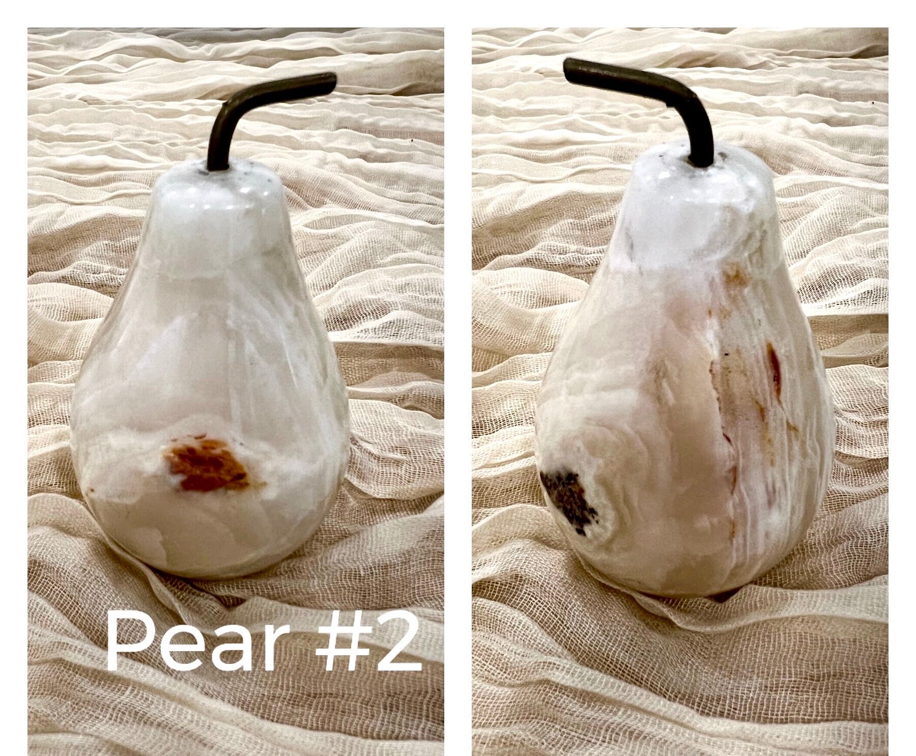 Stone Pear, Vintage Marbled Onyx Pear, Natural Onyx Pear, Fruit From ...