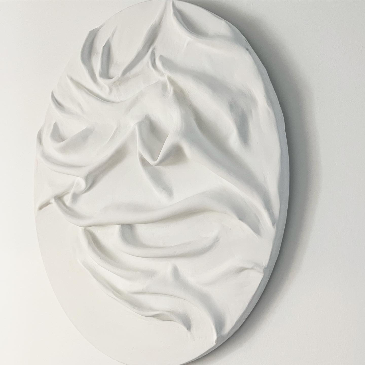 Fay. Plaster Wall Art 3D Draped Fabric Effect Textured Home Decor ...