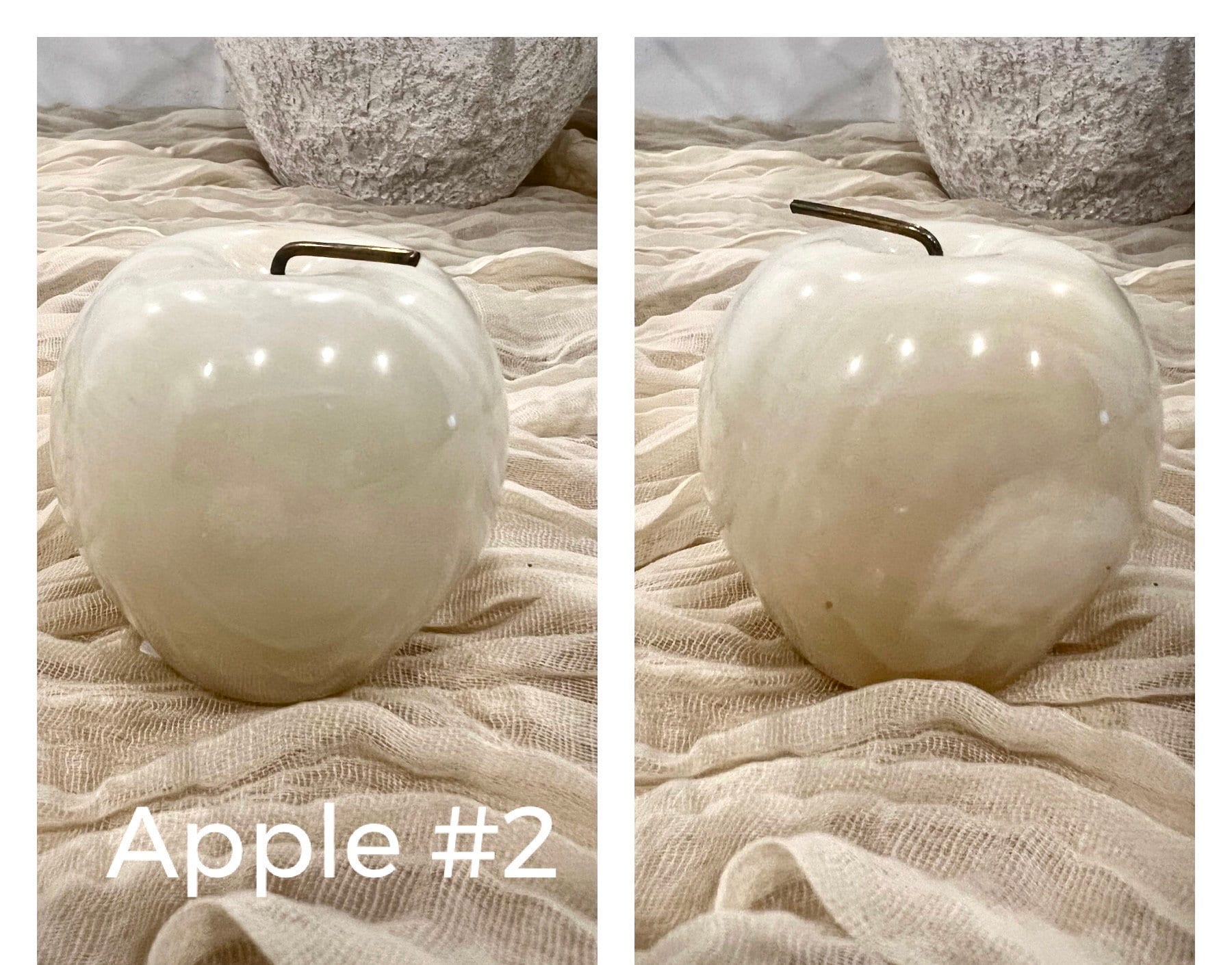 Stone Apple, Vintage Marbled Onyx Apple, Natural Onyx Apple , Fruit ...