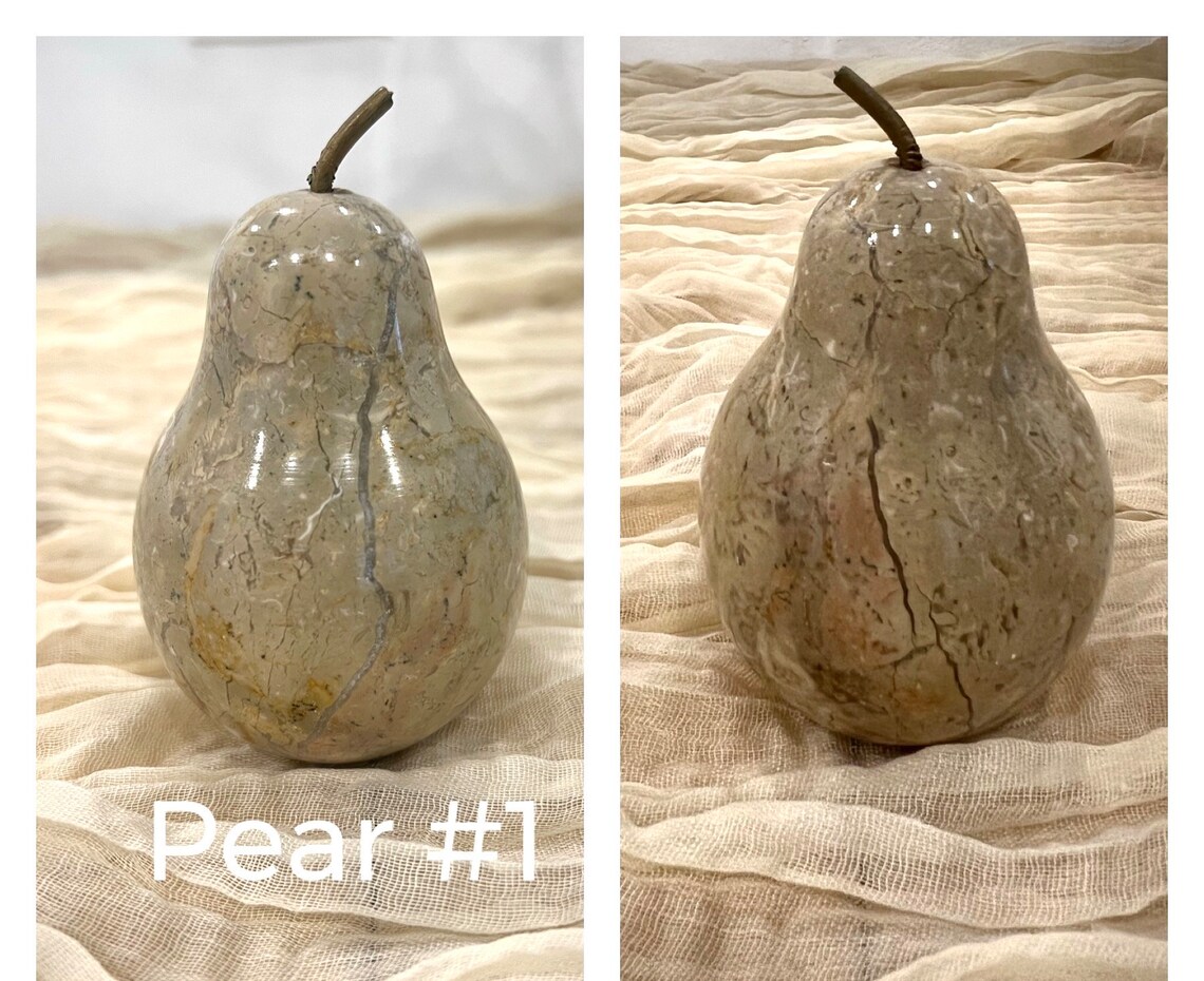 Stone Pear, Vintage Marbled Onyx Pear, Natural Onyx Pear, Fruit From ...
