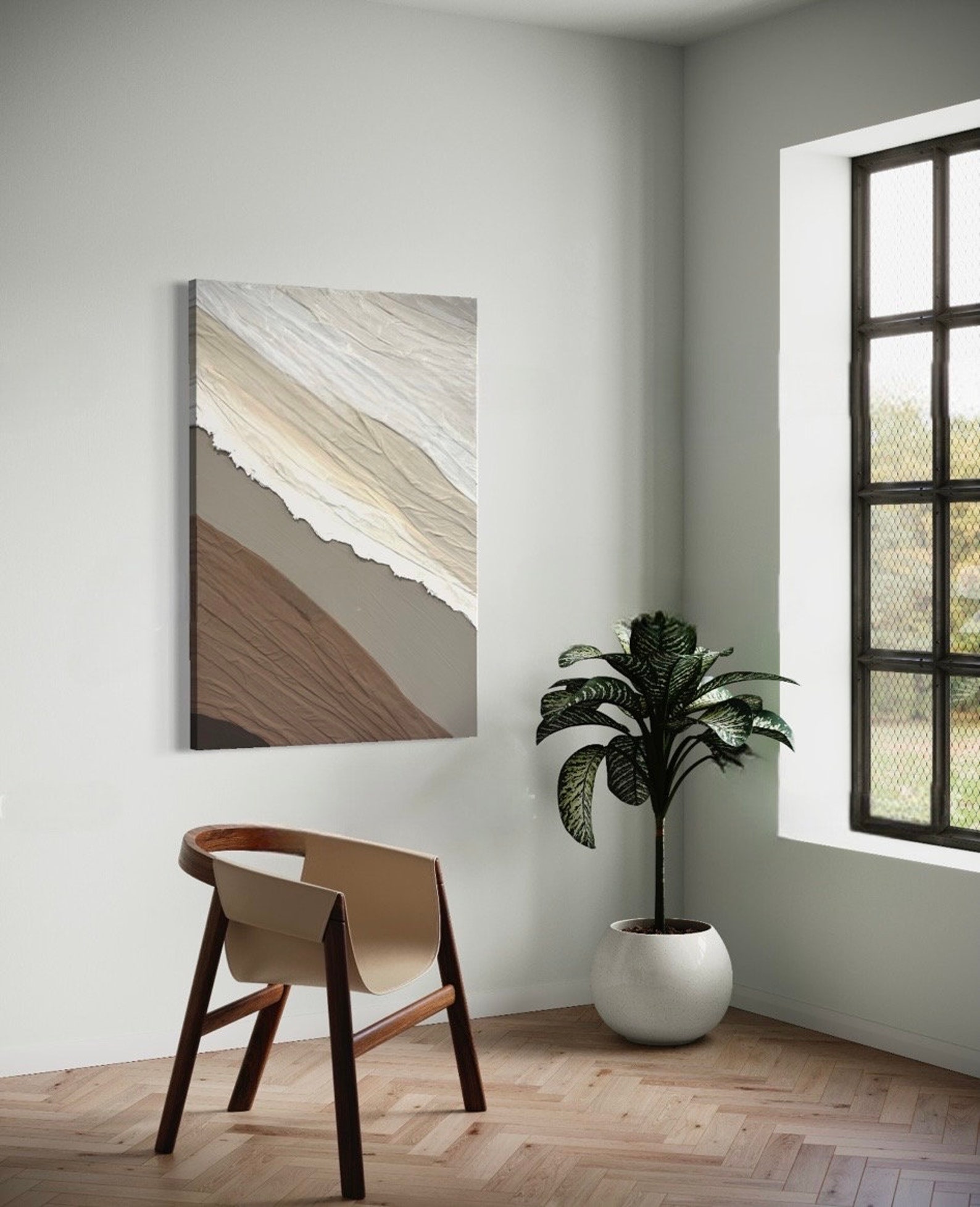 Cove. Sculpture With Flowing Structural Forms, 3D Wall Artwork ...