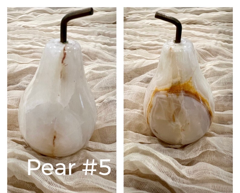 Stone Pear, Vintage Marbled Onyx Pear, Natural Onyx Pear, Fruit From ...