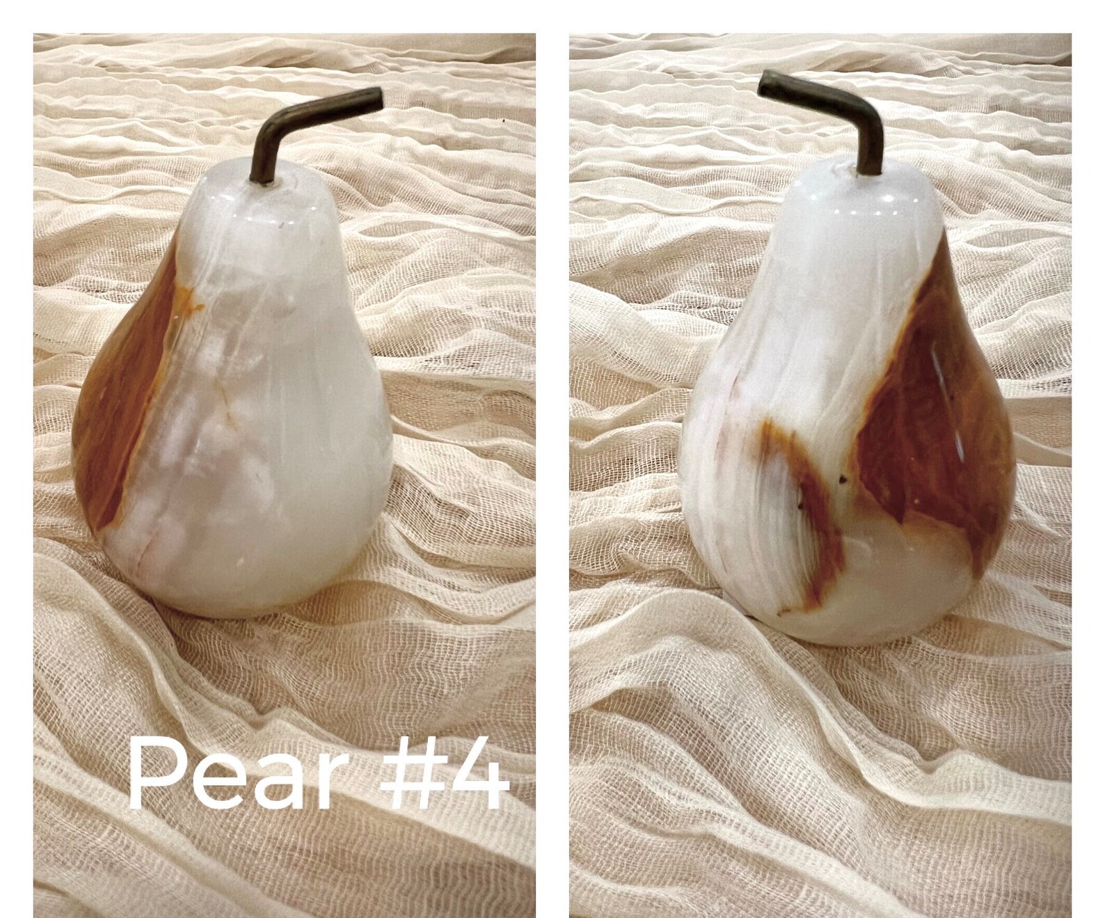 Stone Pear, Vintage Marbled Onyx Pear, Natural Onyx Pear, Fruit From ...