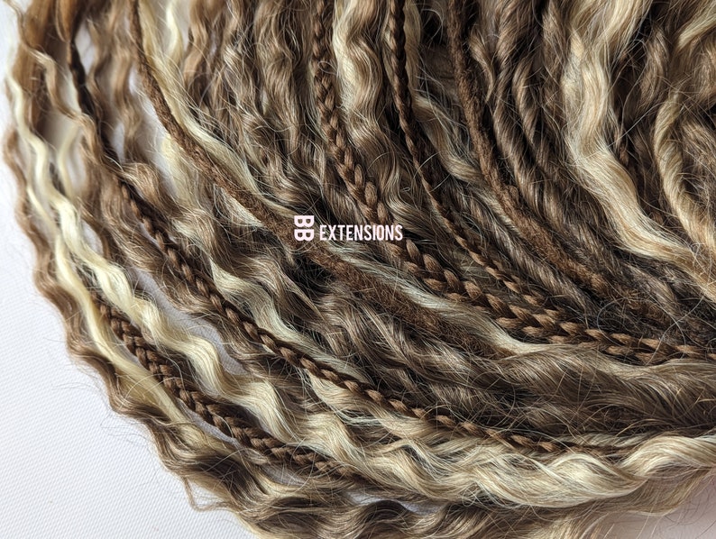 DE Crochet Blonde Dreads Braids Waves Set Synthetic Dreadlocks Hair ...