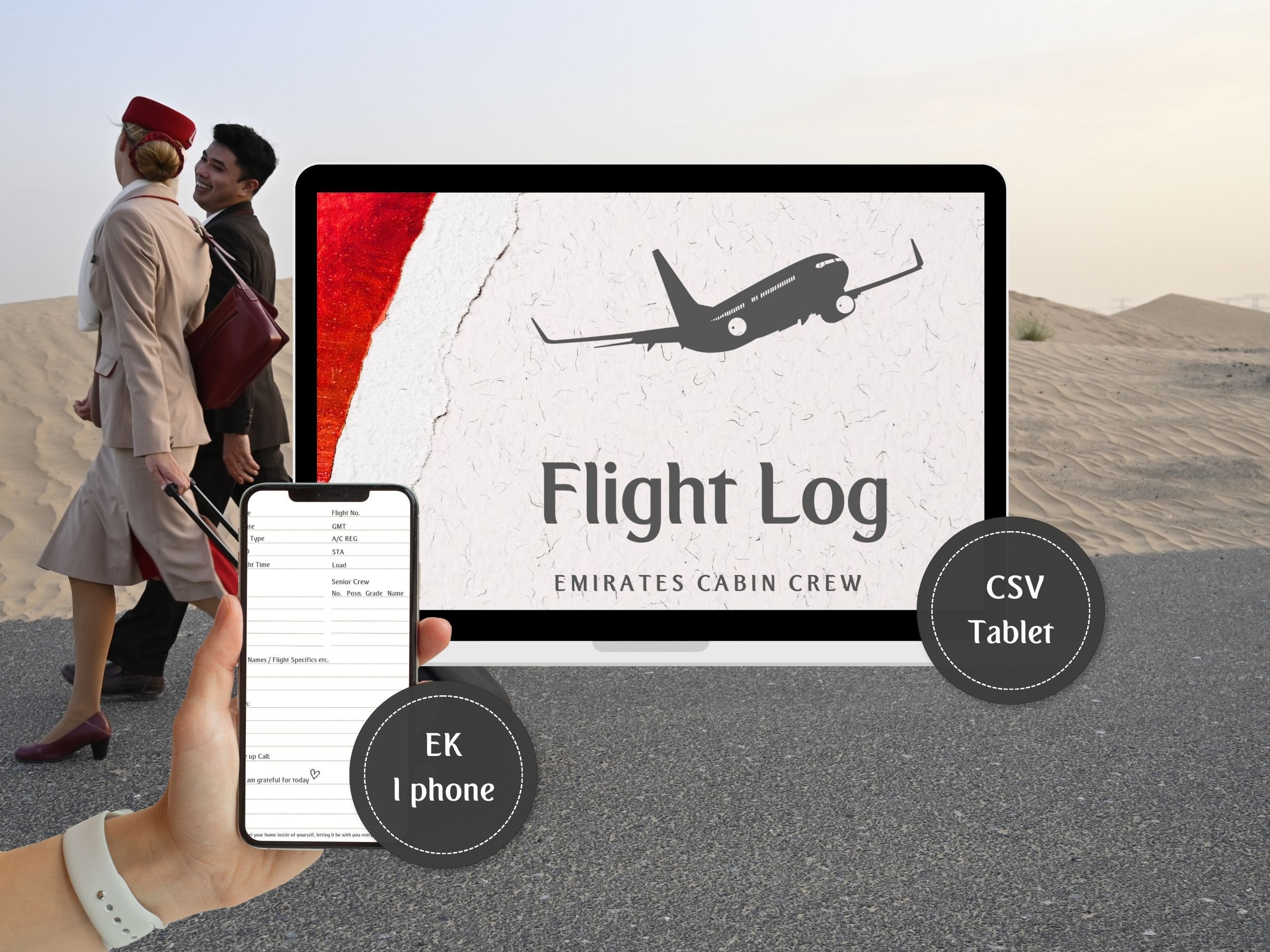 Digital Flight Attendant Log Book Layover Planner Emirates Cabin Crew ...