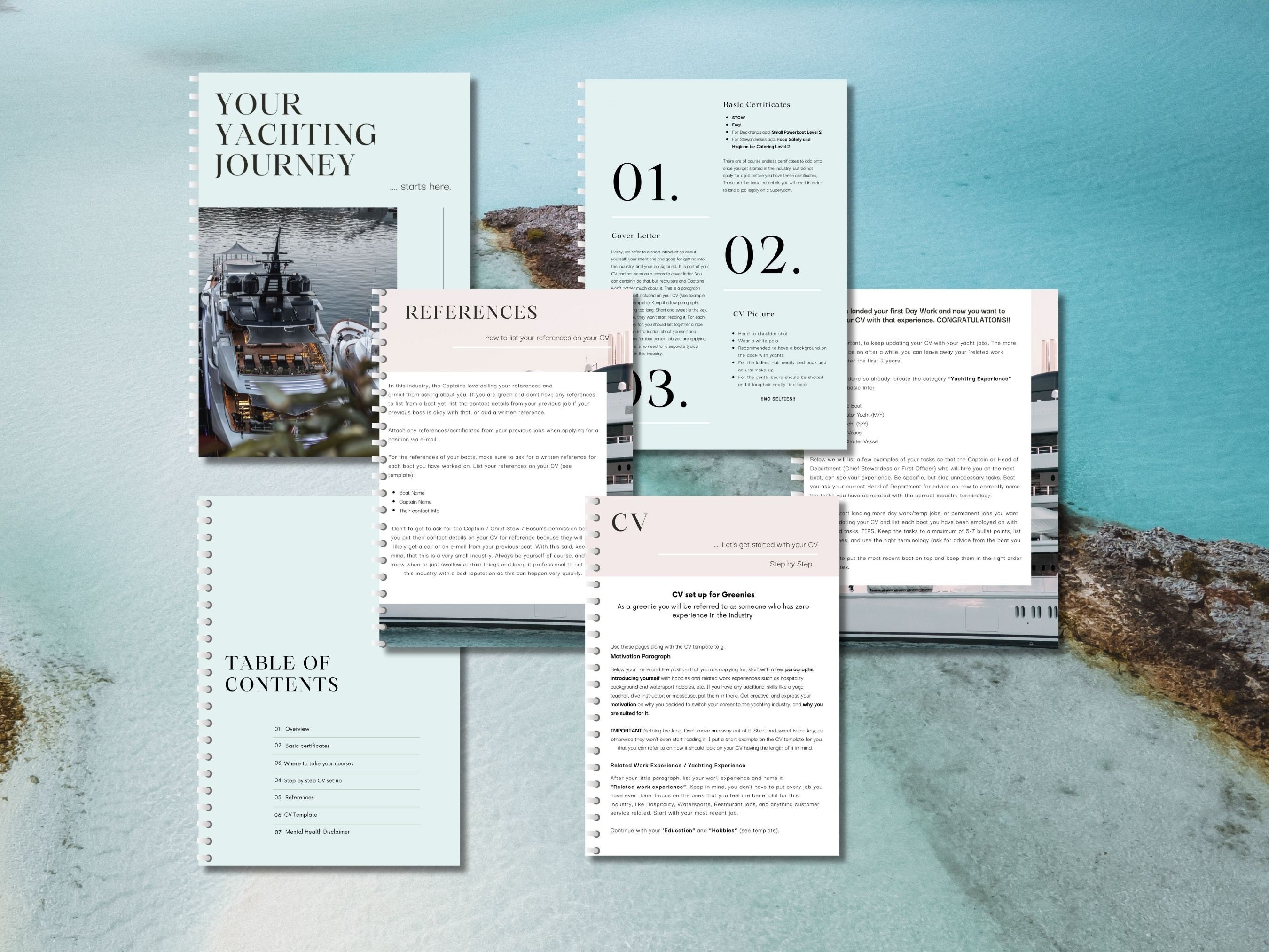 Yachting CV Template and Guidebook Yacht Crew CV Yachting - Etsy