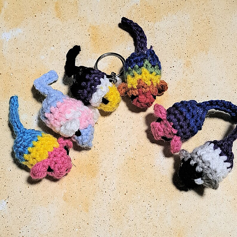 Adorable Little LGBTQ Pride Flag Crochet Amigurumi Mouse Keychains - Etsy