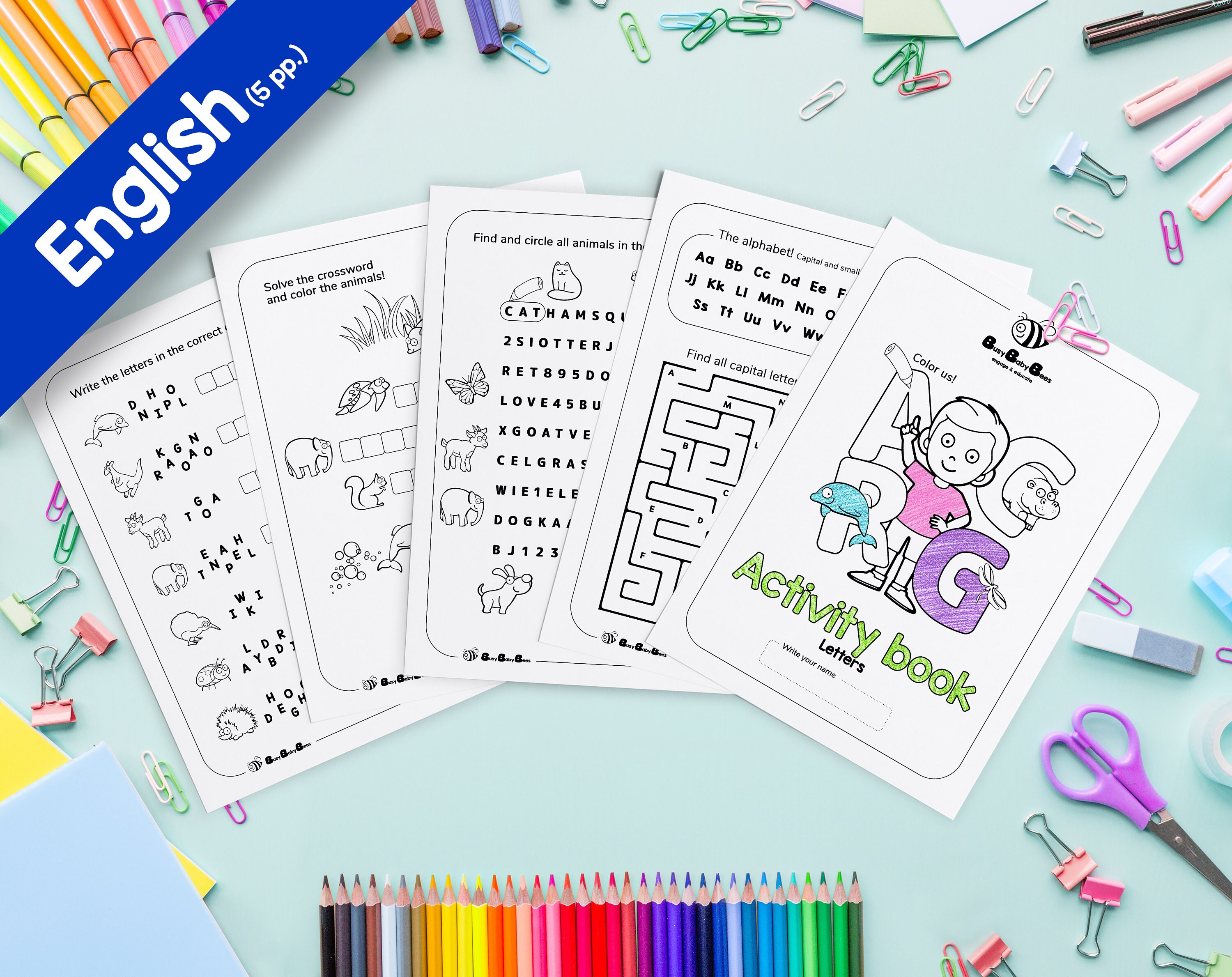 Preschool Pre-k Kindergarten Learning Bundle Activity Worksheets ...