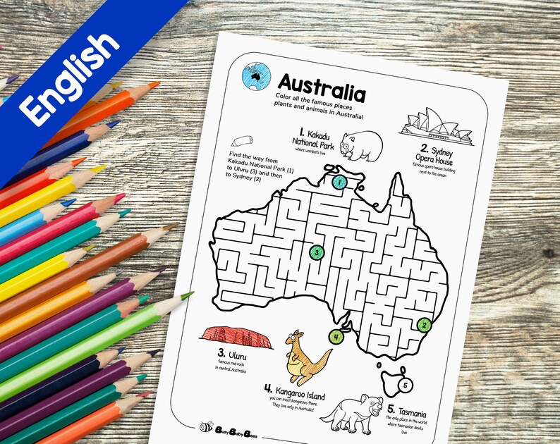 World Map Mazes for Kids, Geography Mazes Digital Download, Map ...