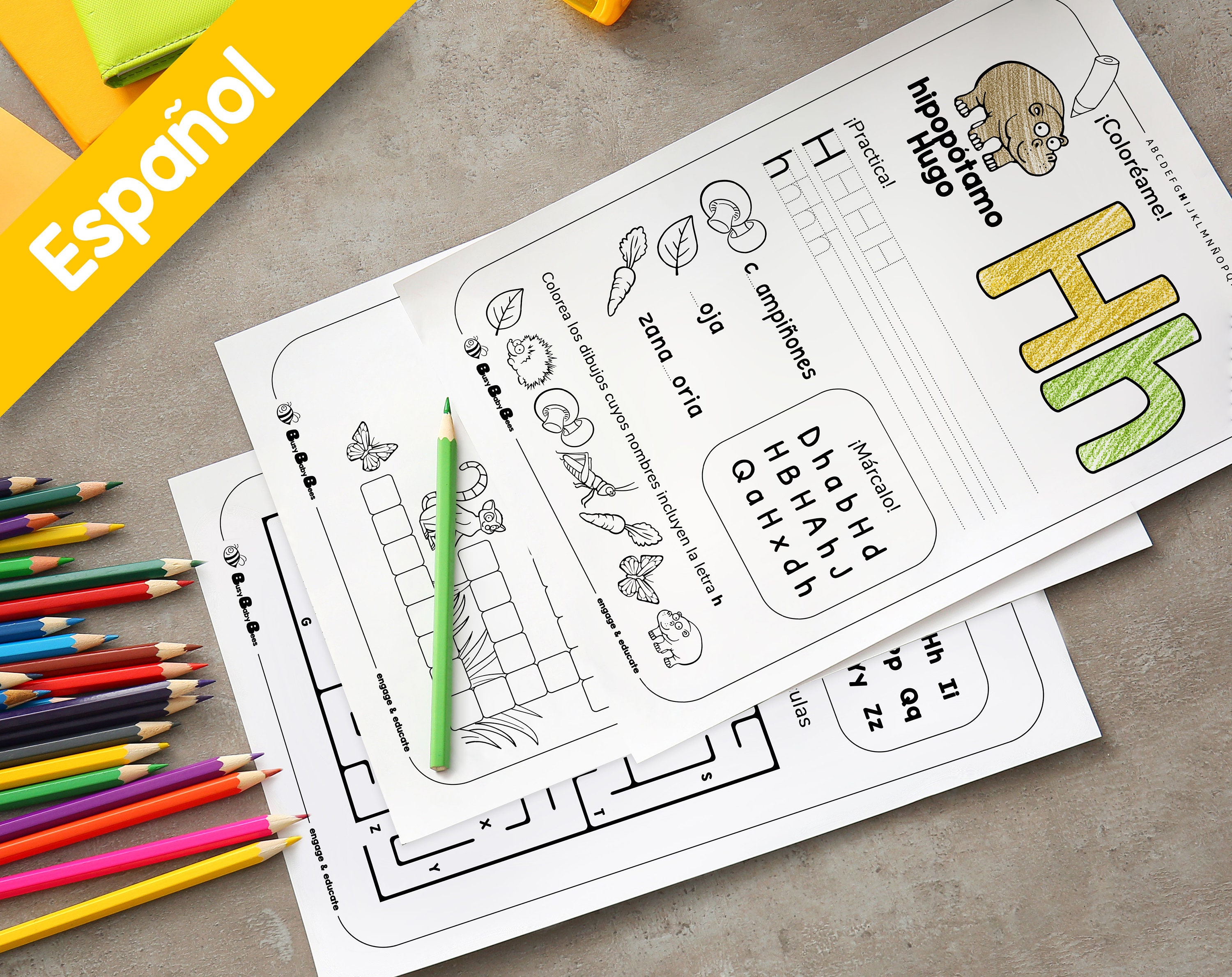 Learning Spanish Letters Digital Download, Preschool Worksheet Bundle ...