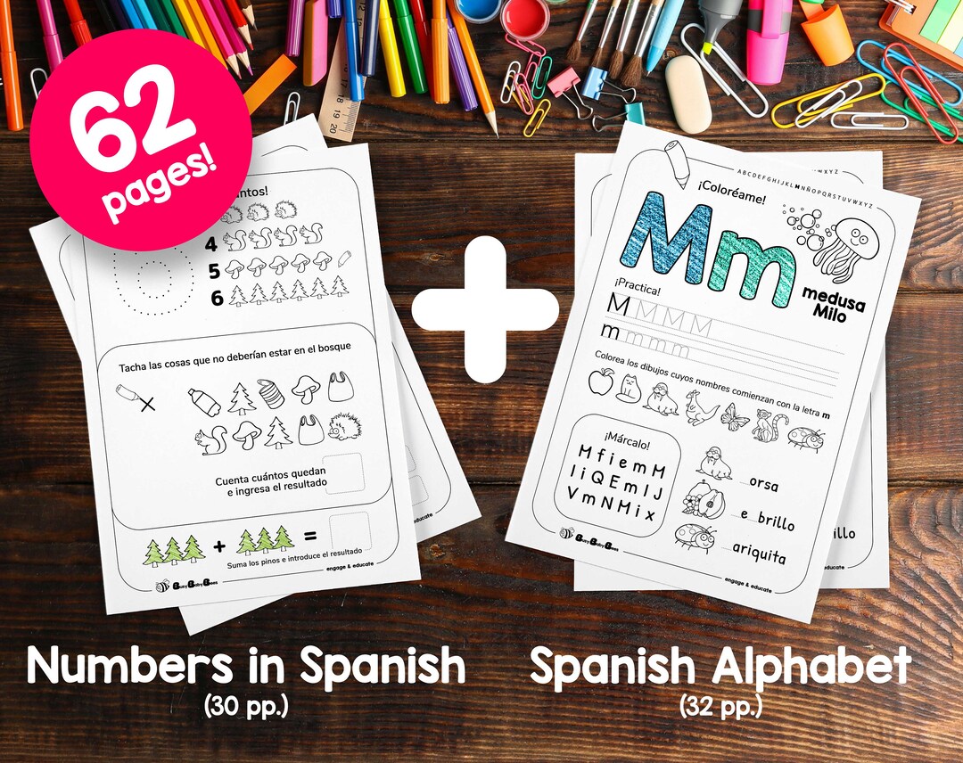Learning Number in Spanish Sheets, Handwriting Worksheet Digital ...