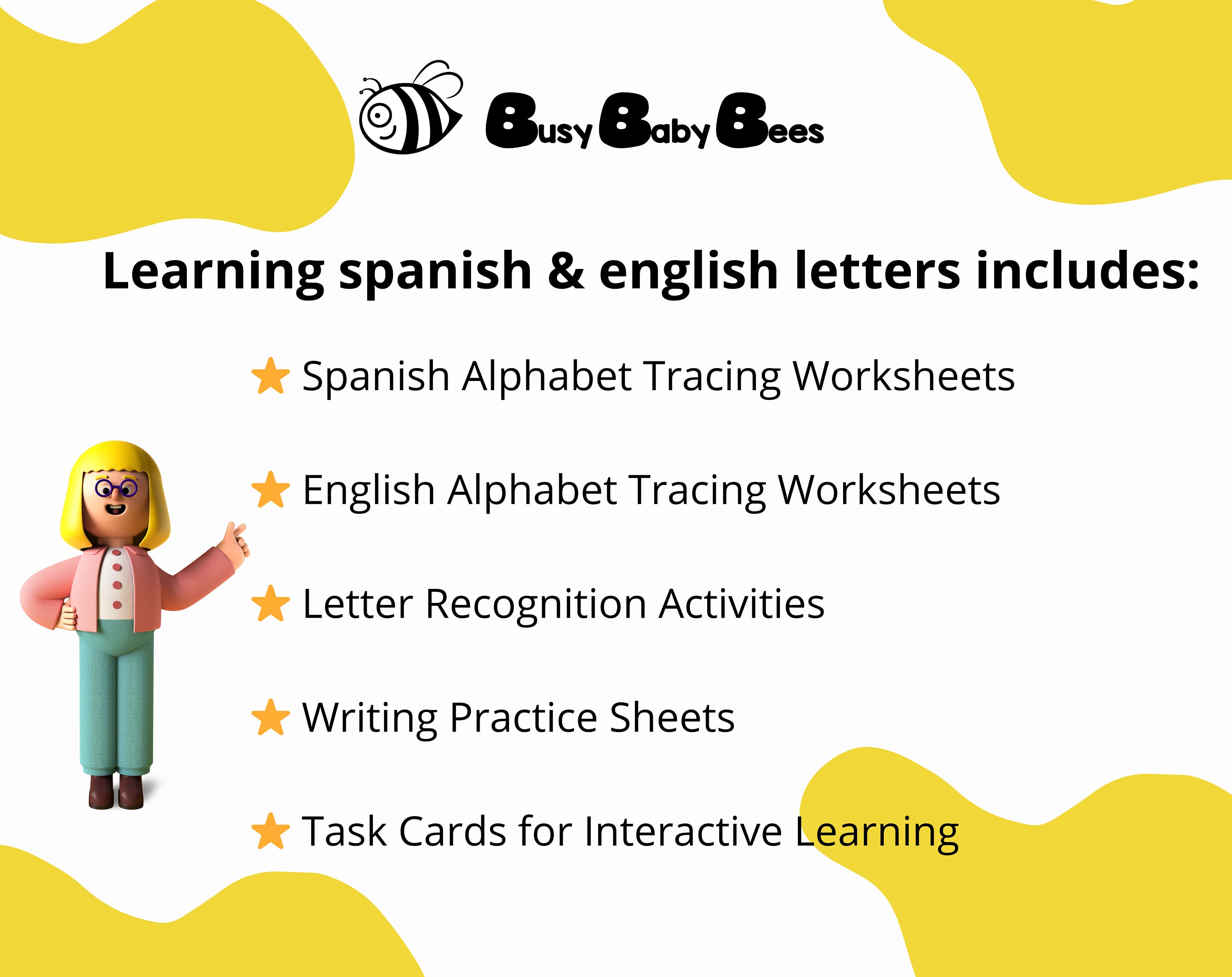 Learning Spanish Letters Digital Download, Preschool Worksheet Bundle ...
