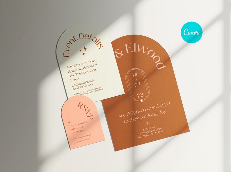 Dreamy Custom Wedding Invitation Template in Canva. Easy to - Etsy
