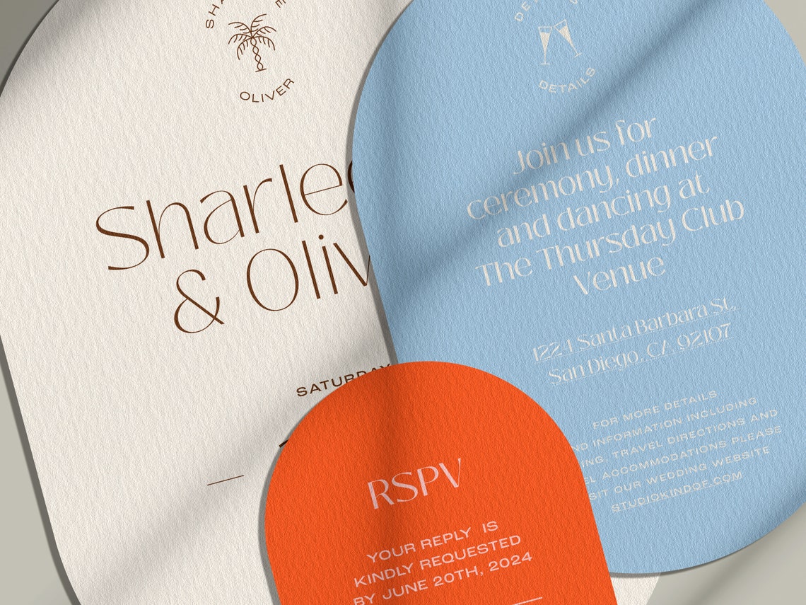 Customizable Wedding Invitation Template in Canva. Easy to - Etsy