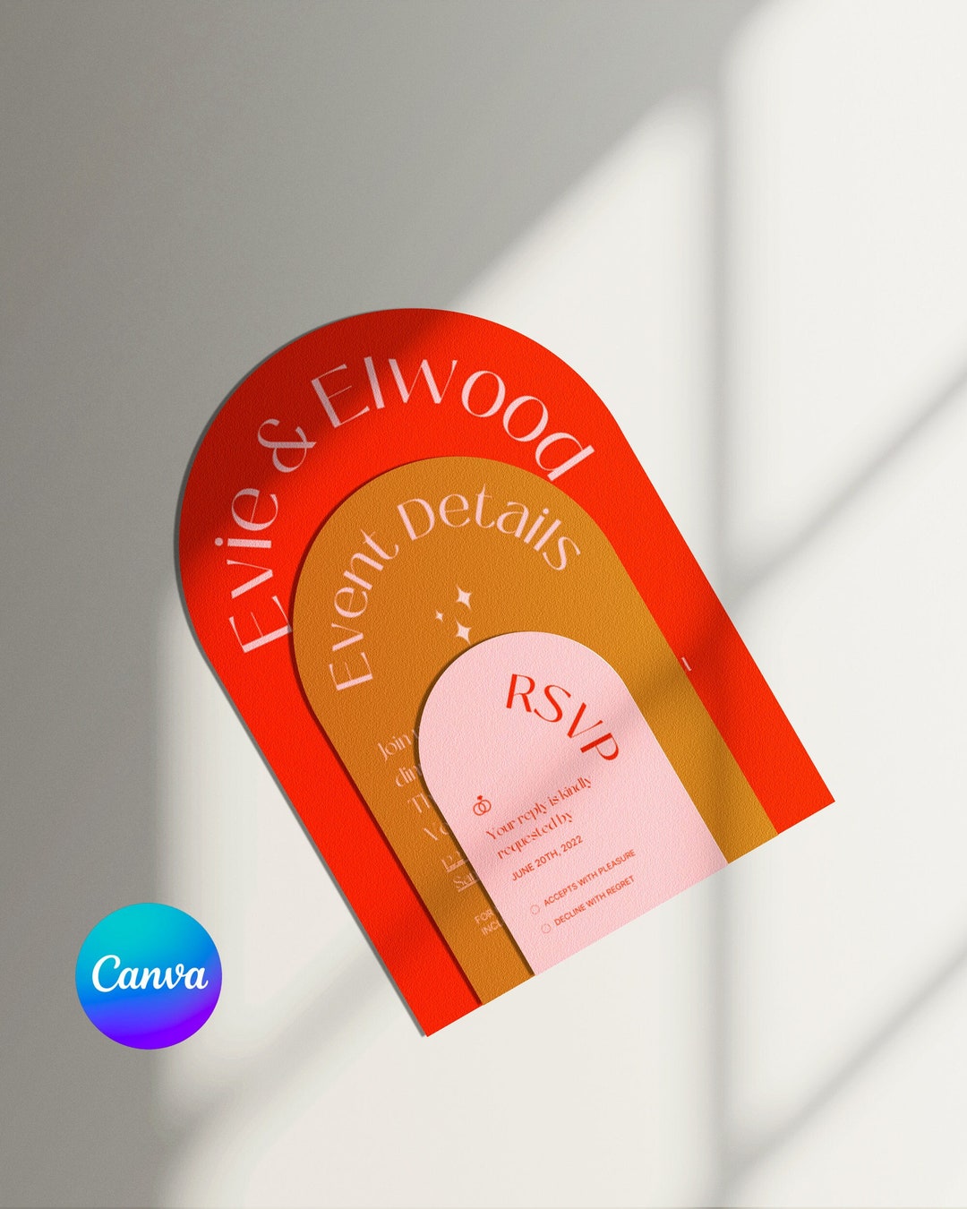 Dreamy Custom Wedding Invitation Template in Canva. Easy to - Etsy