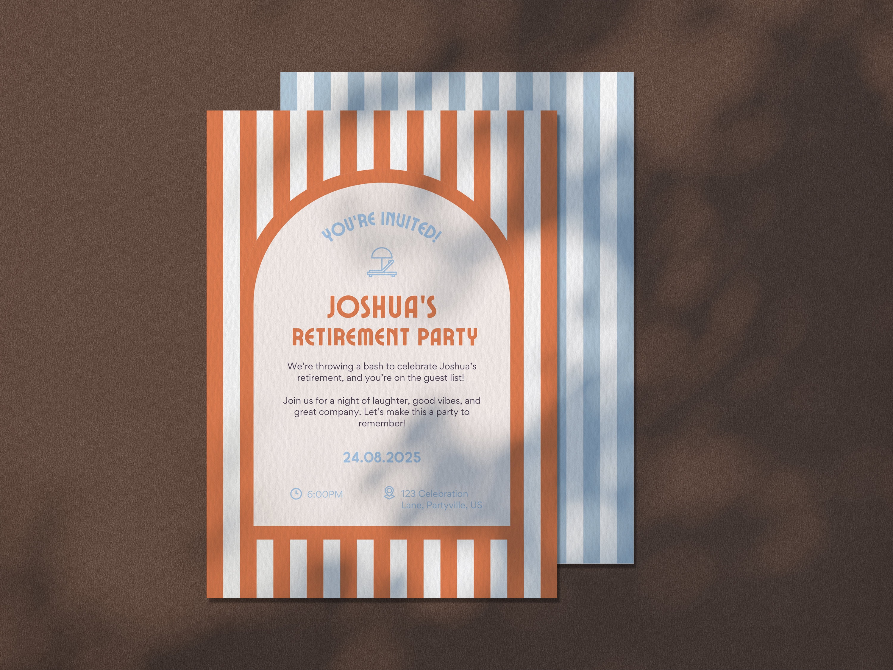 Editable Retirement Party Invitation Template: 5x7 Canva Design ...
