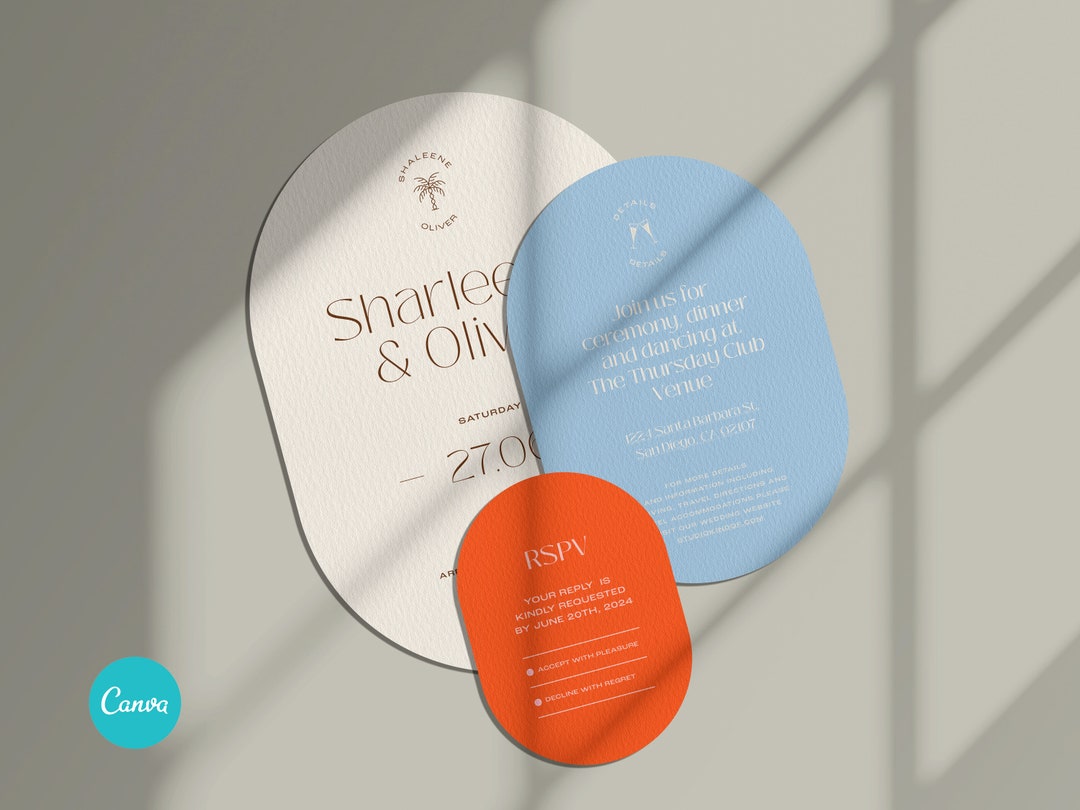Customizable Wedding Invitation Template in Canva. Cricut Friendly ...