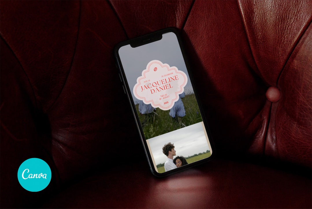 Customizable Elegant Minimal Romantic Digital Wedding Invitation ...