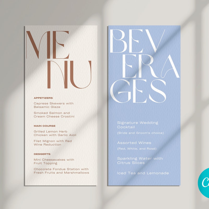 Menu Template - Etsy