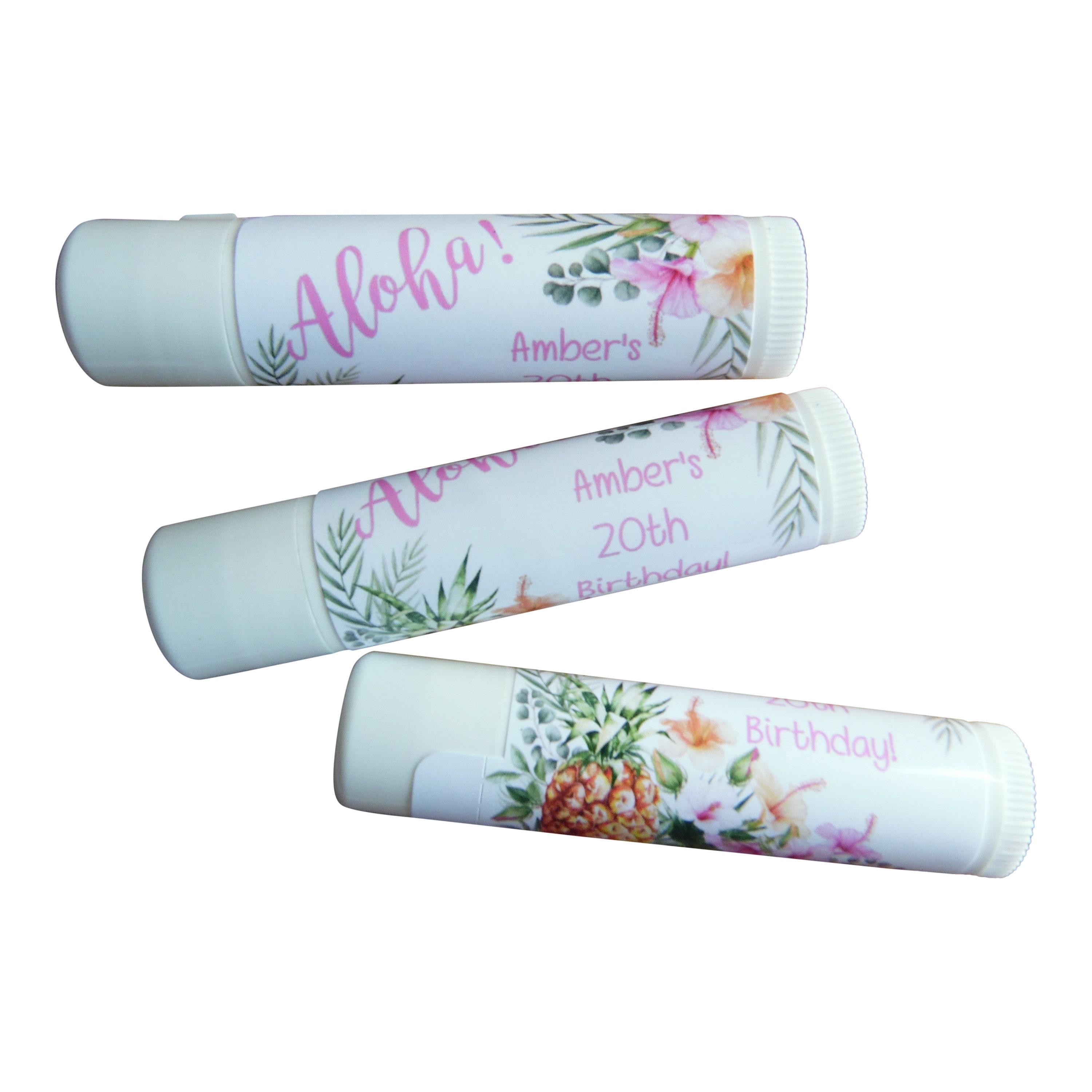 Personalized Pineapple Party Favor Lip Balms SET OF 10 - Etsy