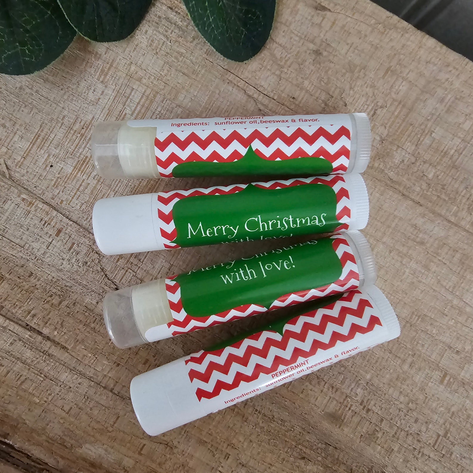 Personalized Lip Balms for Christmas, Handmade, Choose Label Design and ...