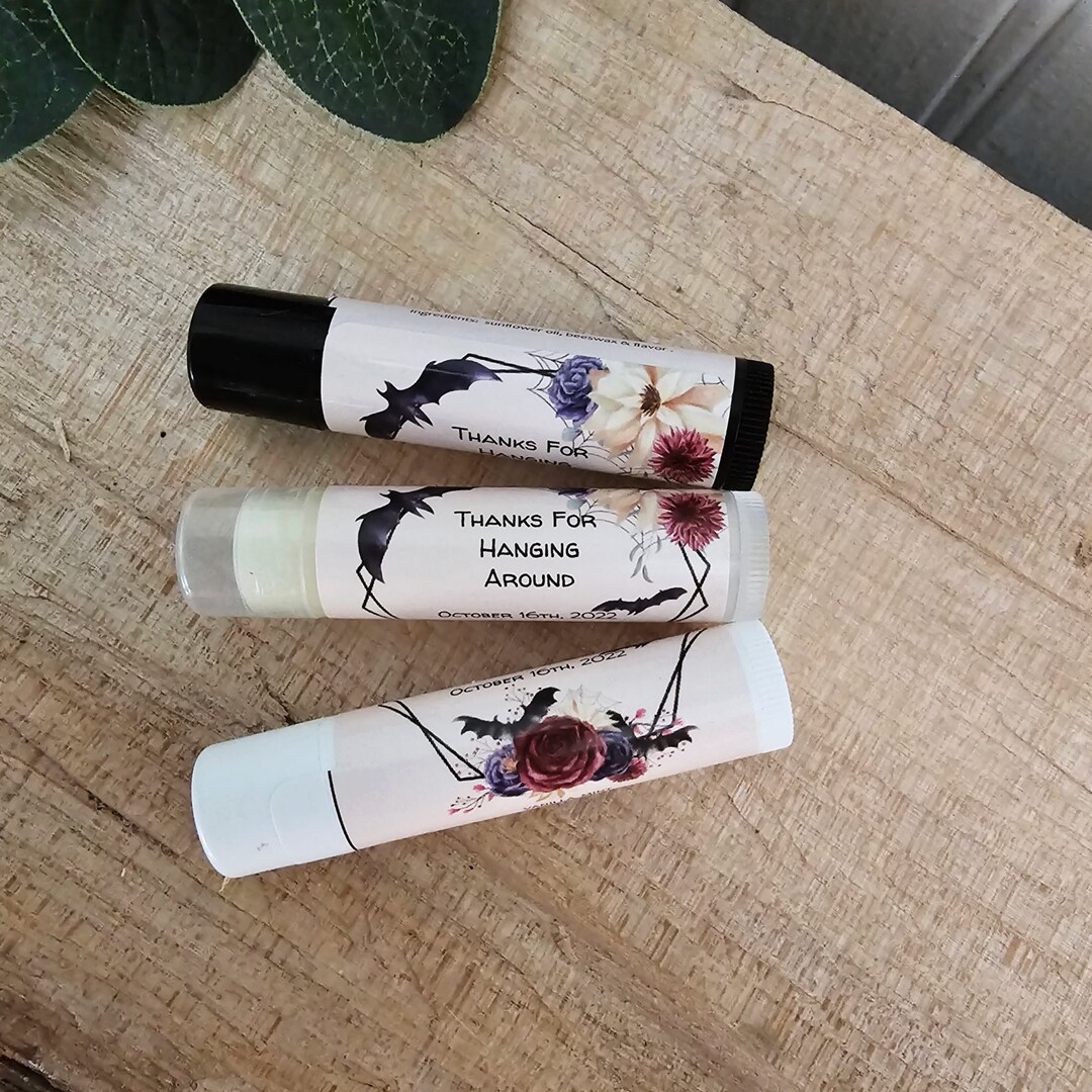 Personalized Lip Balms for Halloween, Handmade, Choose Label Design and ...