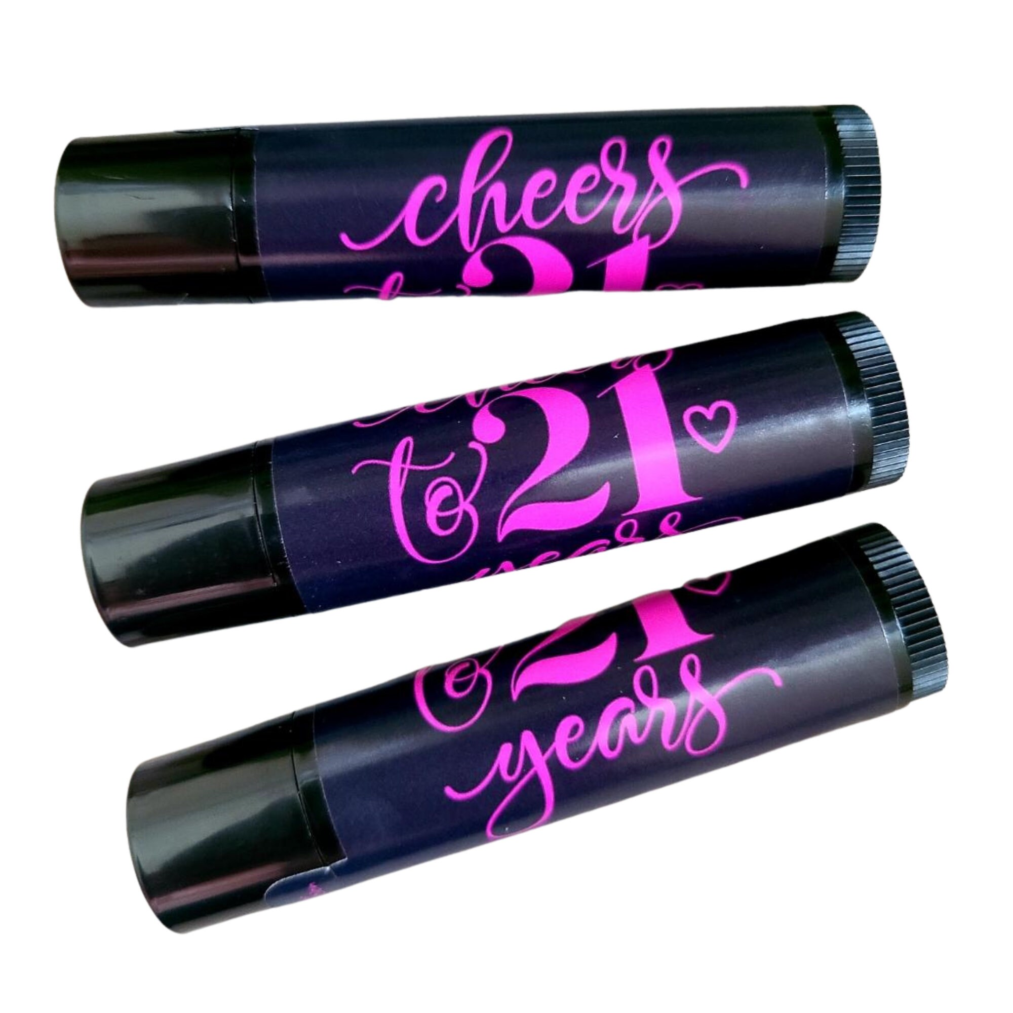 Personalized 21st Birthday Party Favor Lip Balms - Etsy