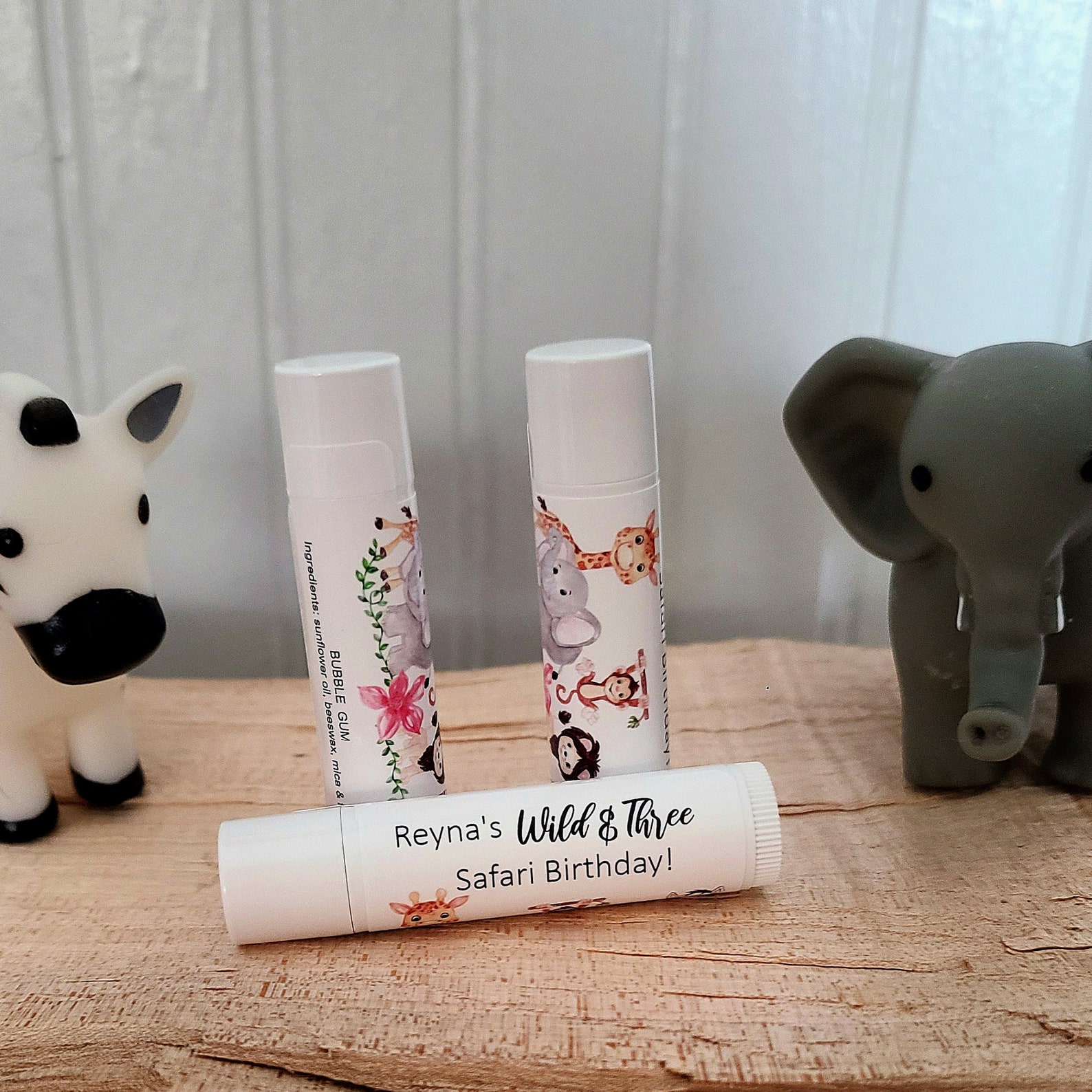Personalized Jungle Themed Lip Balm Party Favors - Etsy