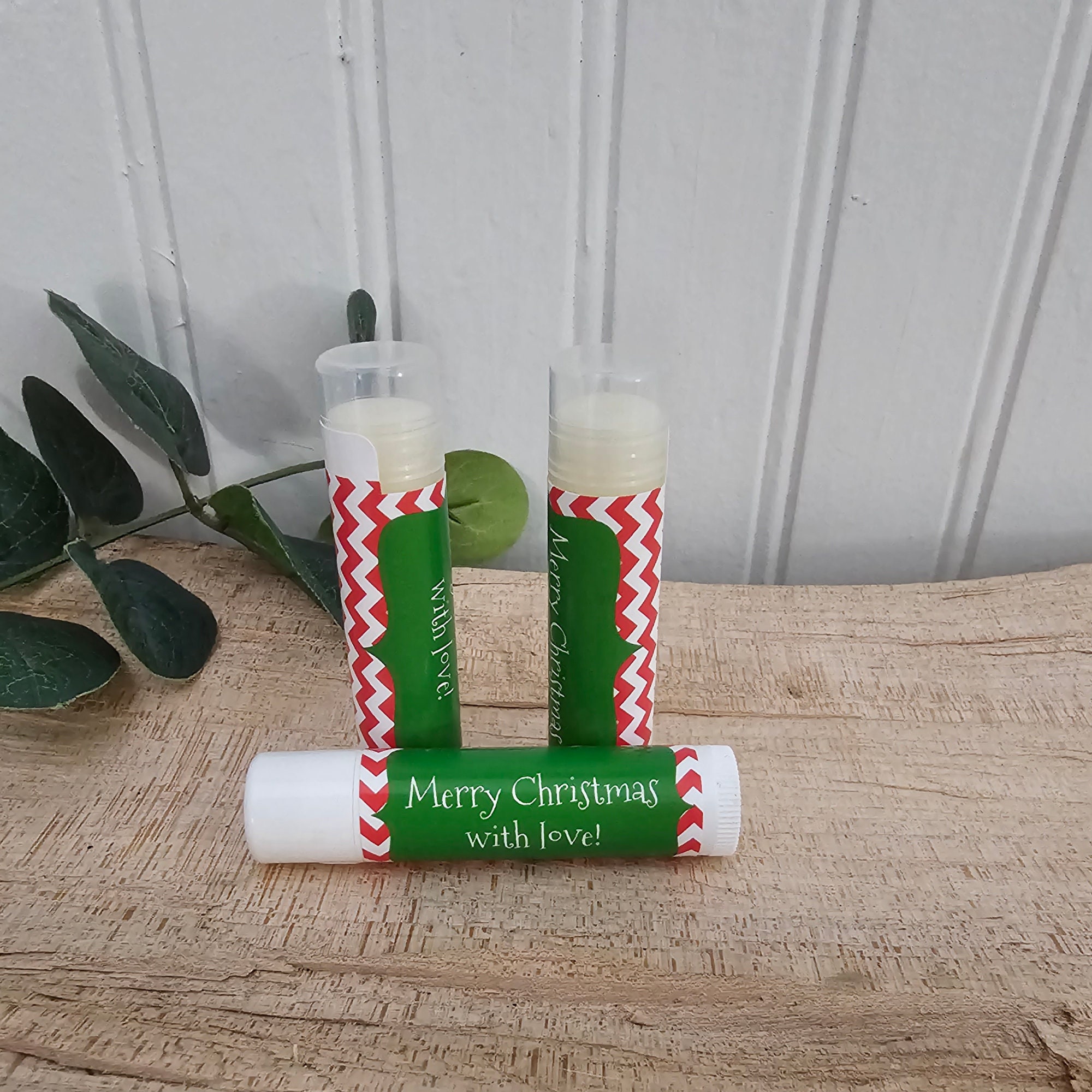Personalized Lip Balms for Christmas, Handmade, Choose Label Design and ...