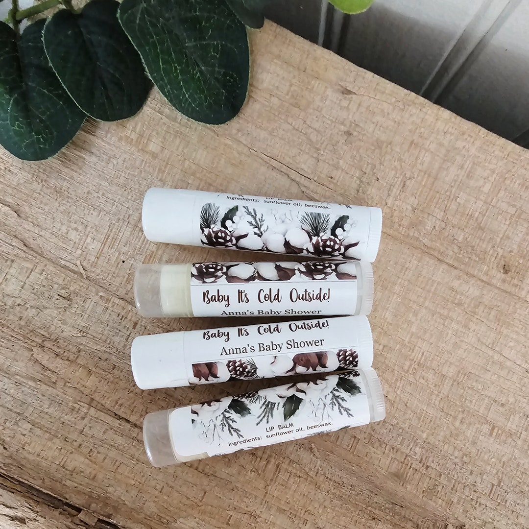 Personalized Winter Themed Lip Balm Party Favors - Etsy