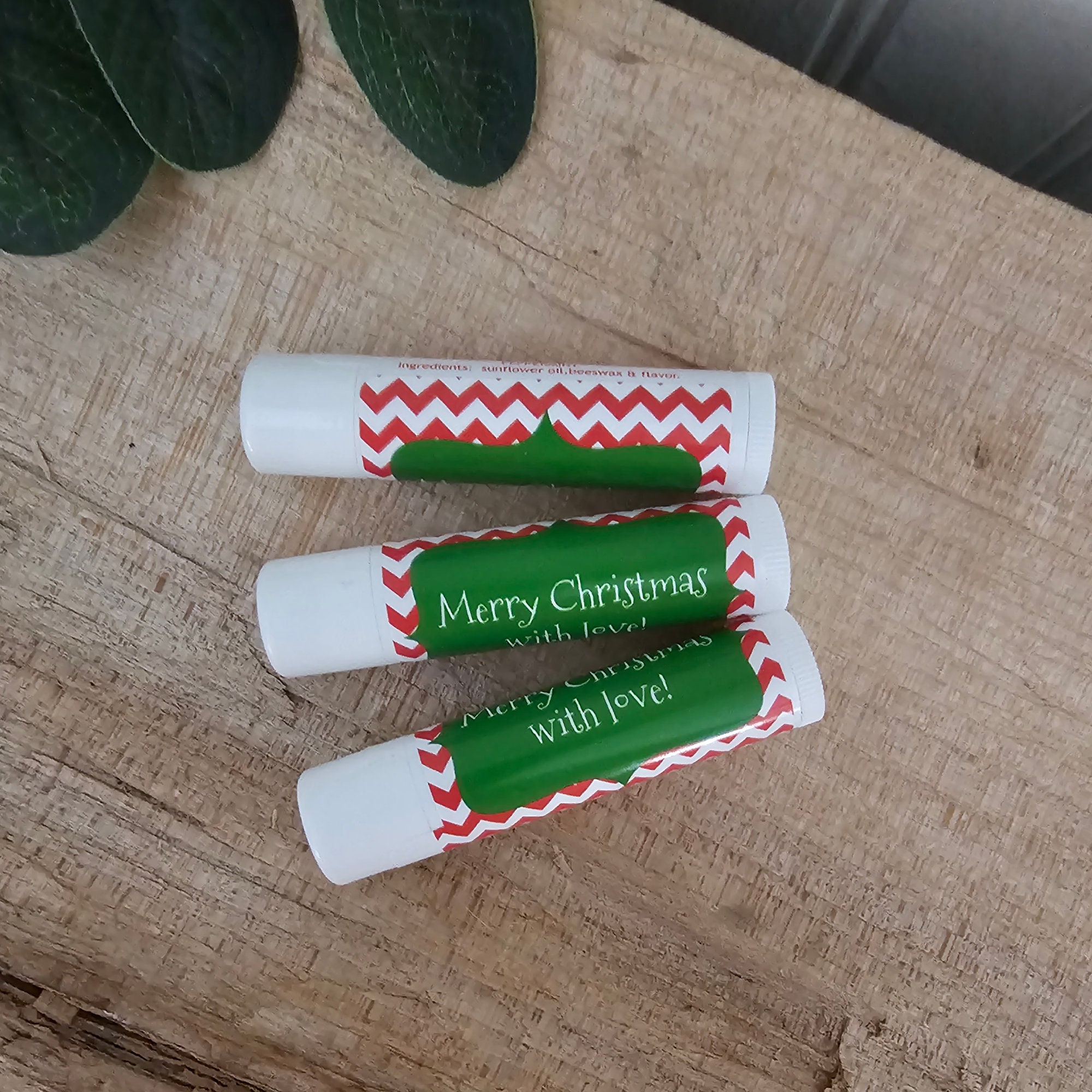 Personalized Lip Balms for Christmas, Handmade, Choose Label Design and ...