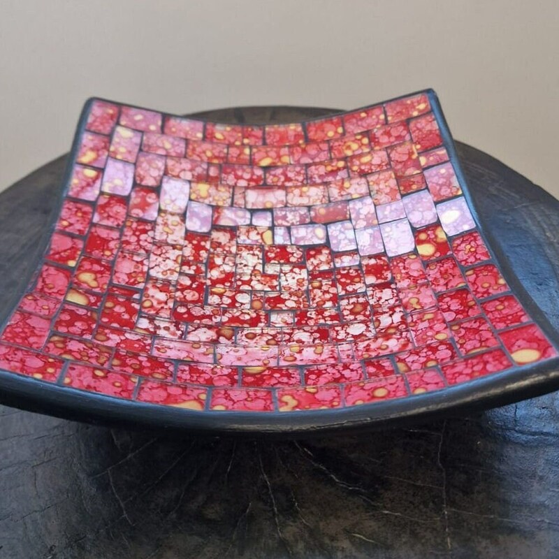 Glass Mosaic Plate - Etsy