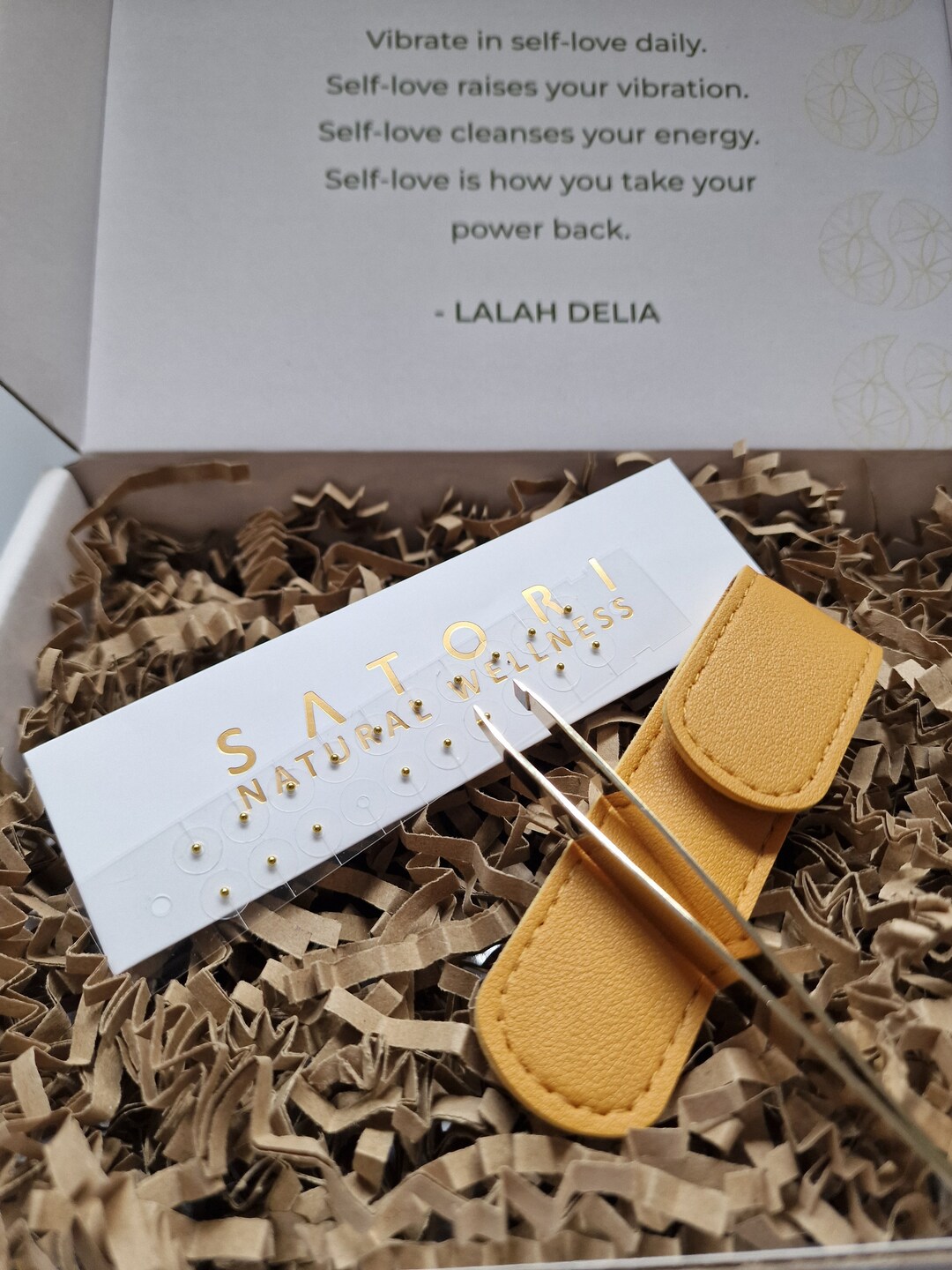 Acupressure Ear Seed Kit - 20 X Gold-plated Ear Seeds, Placement Charts ...