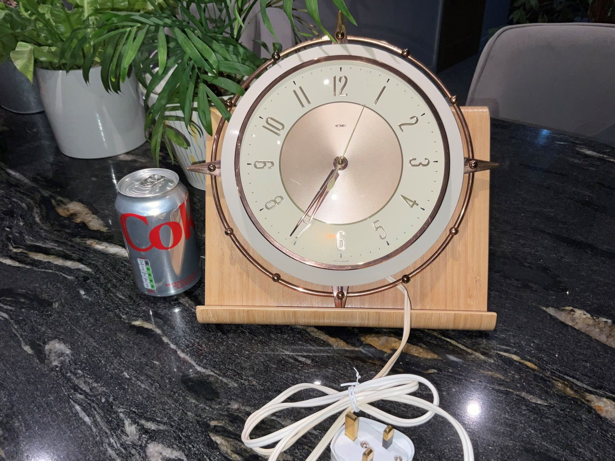 Metamec Mid Century Mains Power Sputnik Atomic Style 1960s Wall Clock ...