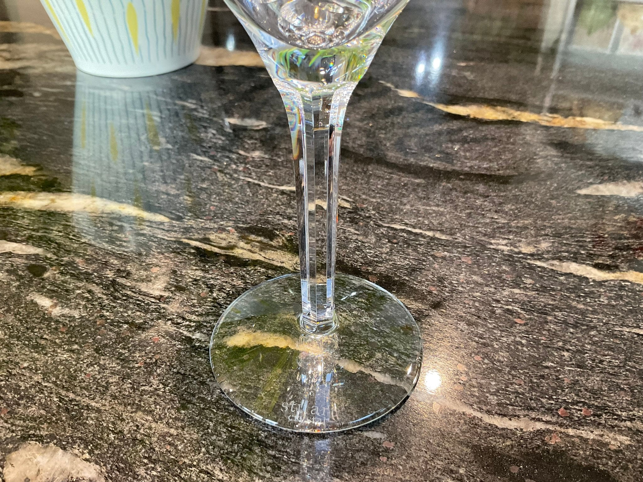 Vintage Stuart Crystal Wine Glass cascade Pattern Signed stuart Crystal ...