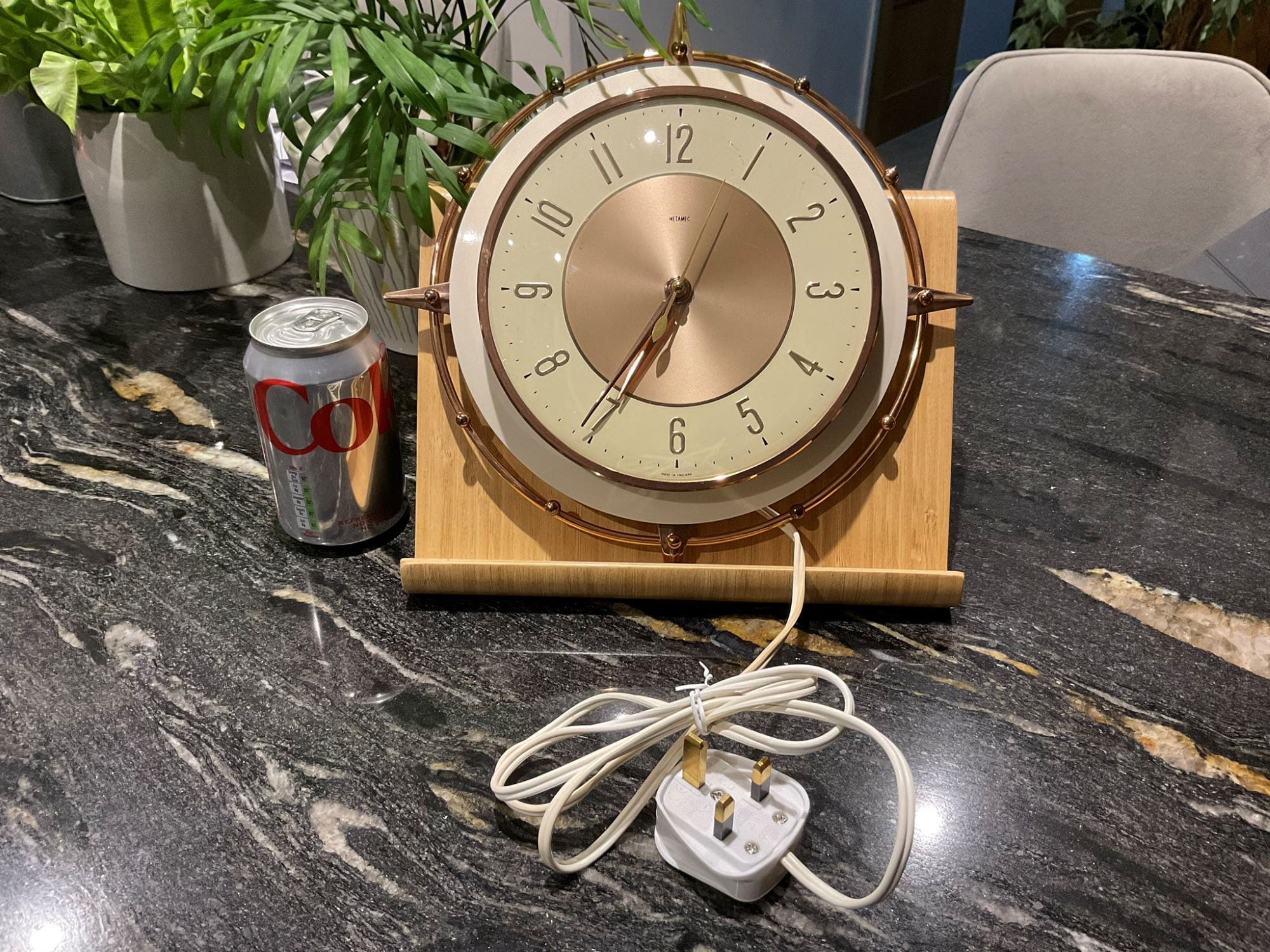 Metamec Mid Century Mains Power Sputnik Atomic Style 1960s Wall Clock ...