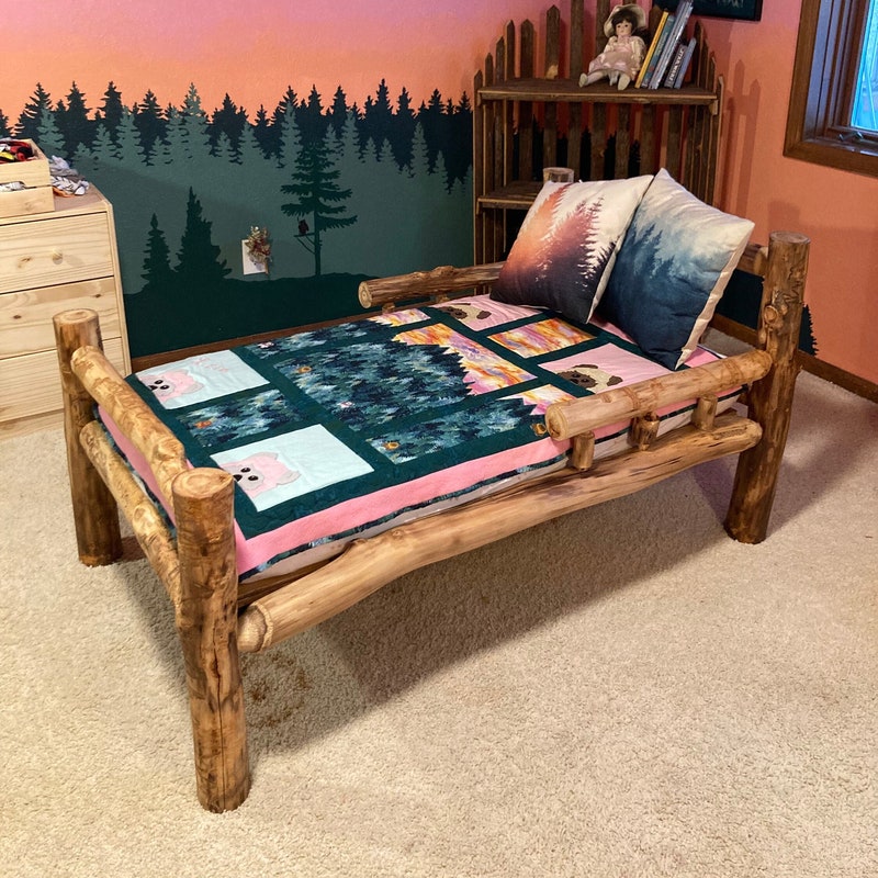 Rustic Log Bed - Etsy