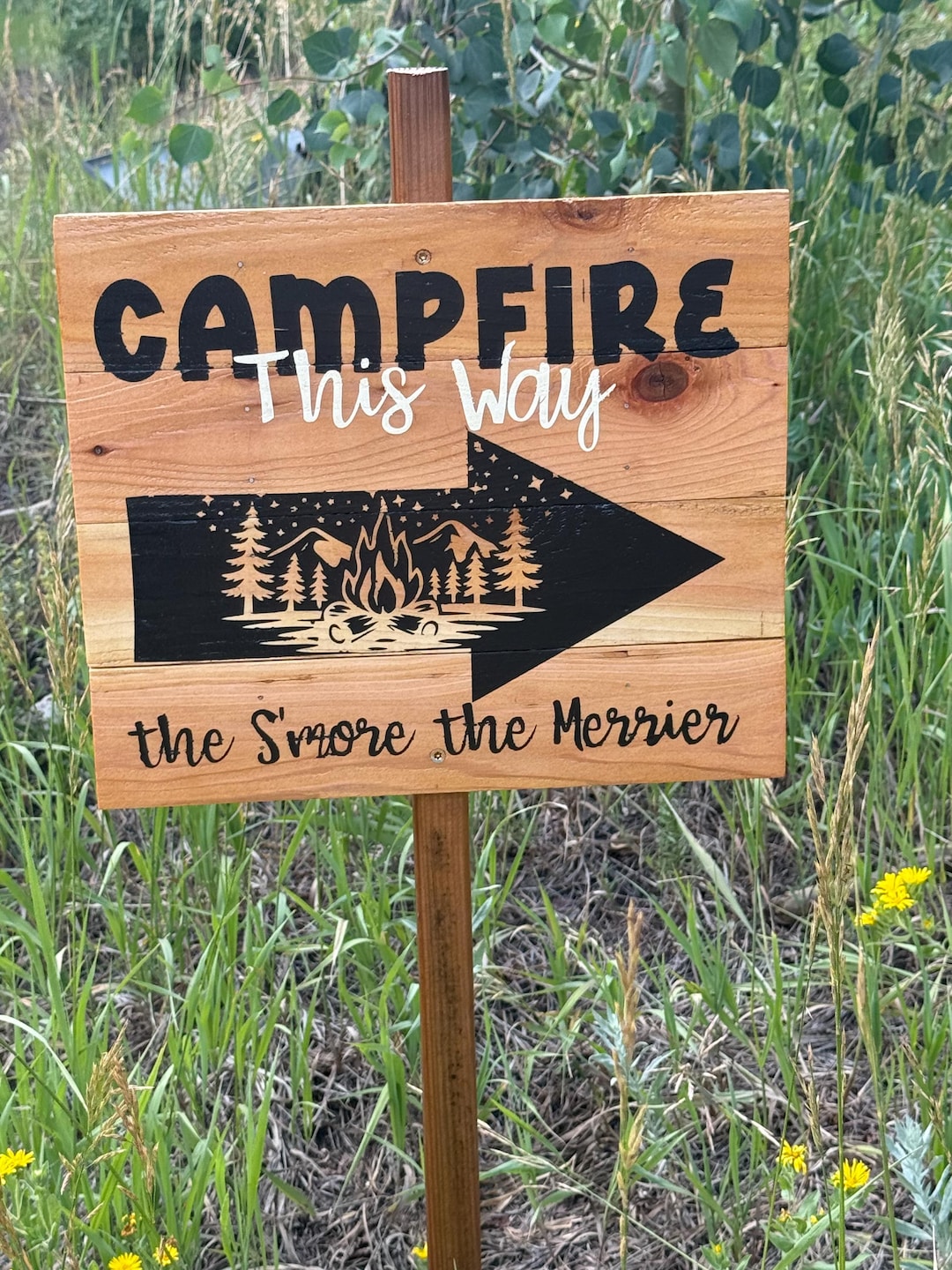 Campfire Handmade Wooden Sign - Etsy